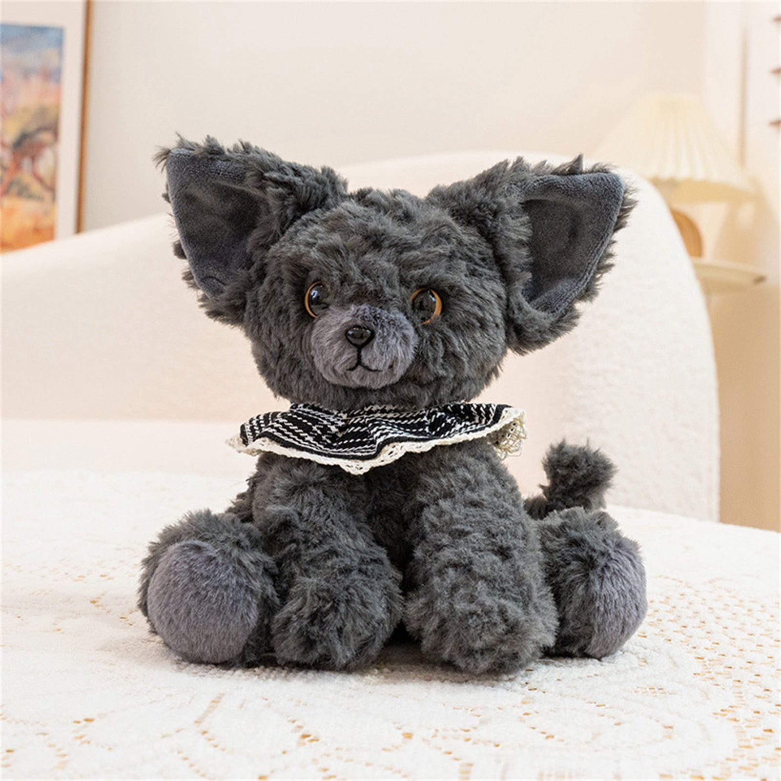 Devon Rex Stuffed Animal - Curly-Haired Kitten Plush Toy | 5.9 ...