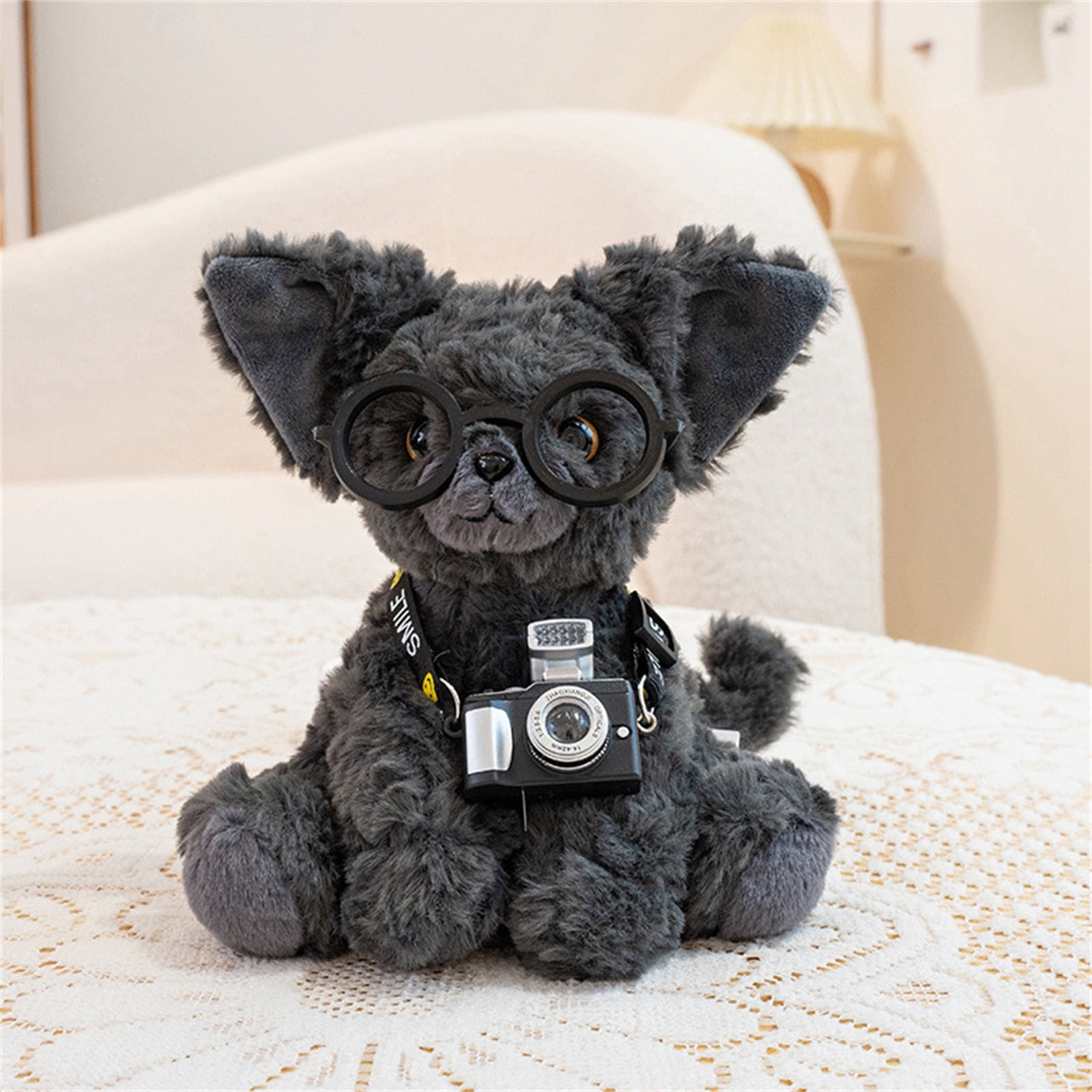 Devon Rex Stuffed Animal - Soft Curly-Haired Cat Plush Toy | 5.9 ...