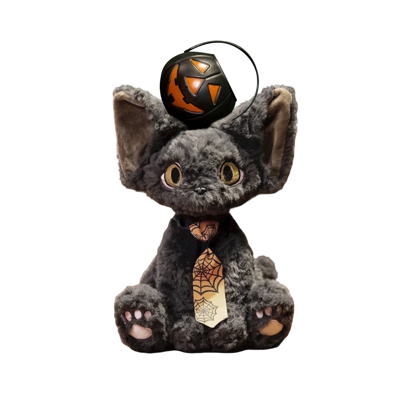 Devon Rex Style Cat Plush Doll, Super Cute Halloween Decorative Toy ...