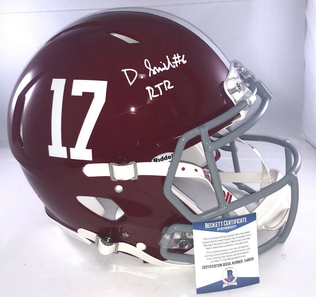Devonta Smith Signed Alabama Crimson Tide Full Size Helmet Bas Beckett ...