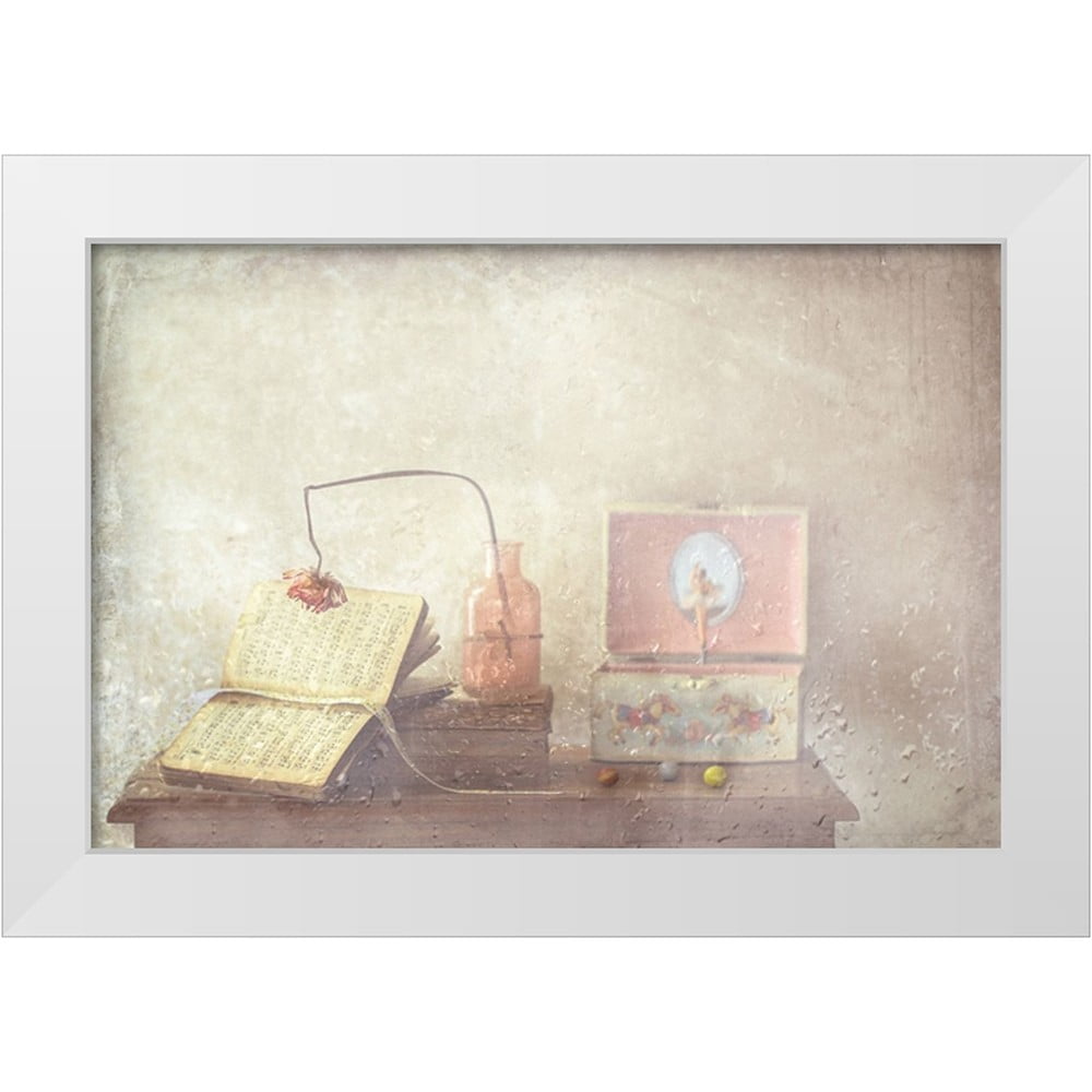 Devos, Delphine 32x23 White Modern Wood Framed Museum Art Print Titled - The Little Ballerina ...
