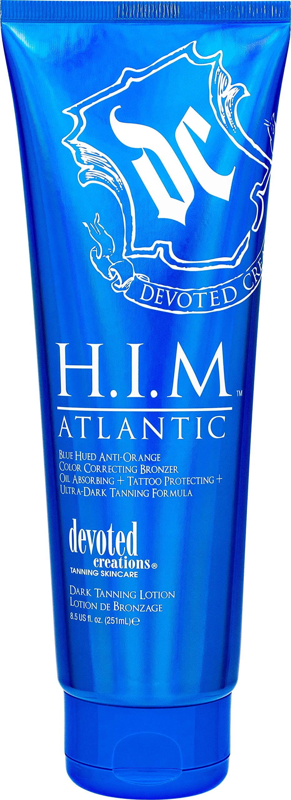 Devoted Creations H.I.M Atlantic Tanning Lotion - Blue Hued Anti-Orange Color Correcting Bronzer ...