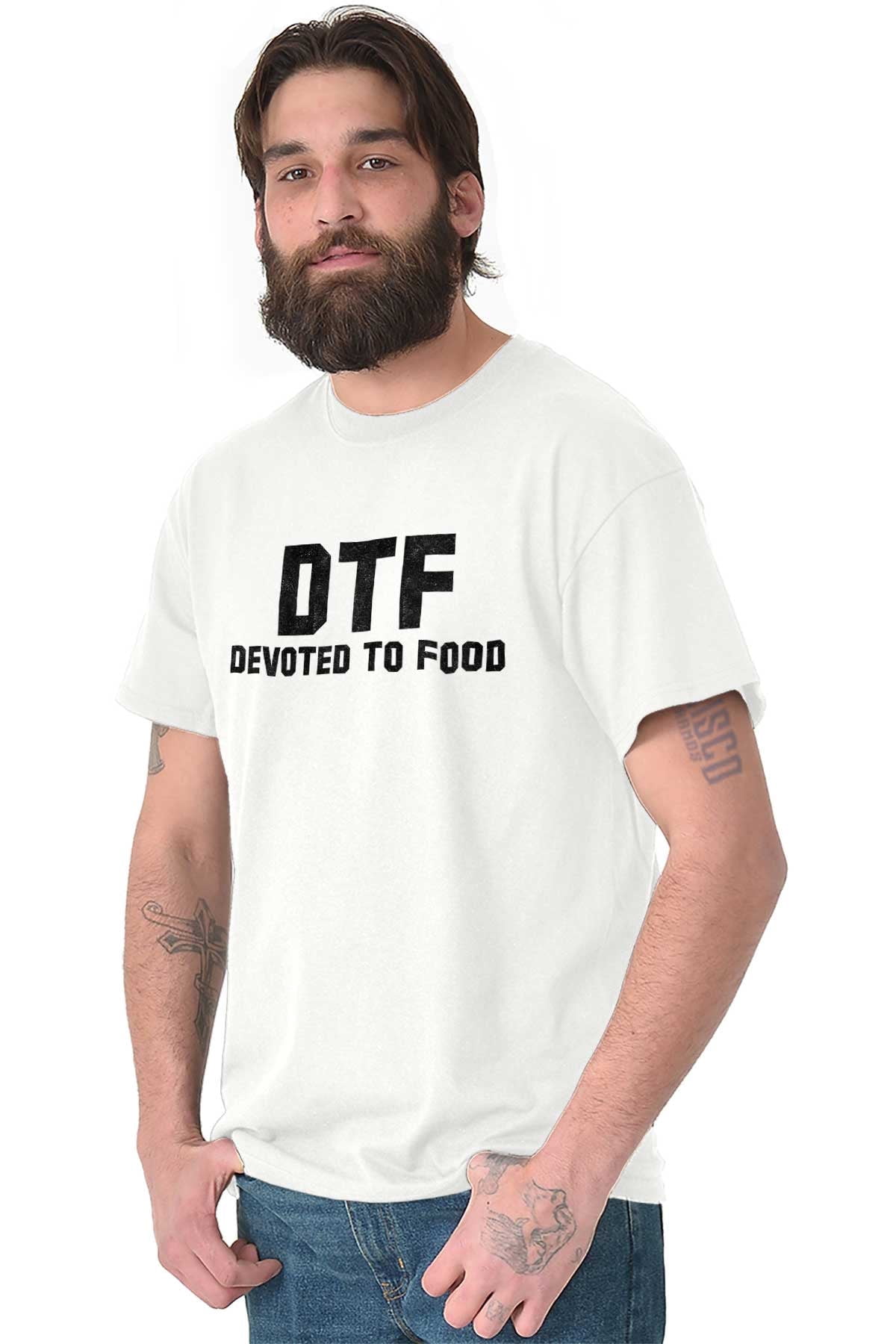 Devoted Food DTF Foodie Hungry Funny Men's Graphic T Shirt Tees Brisco ...