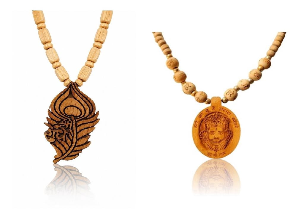 Devotional Combination of Shri Radha Pendant Tulsi Mala and exquisite ...