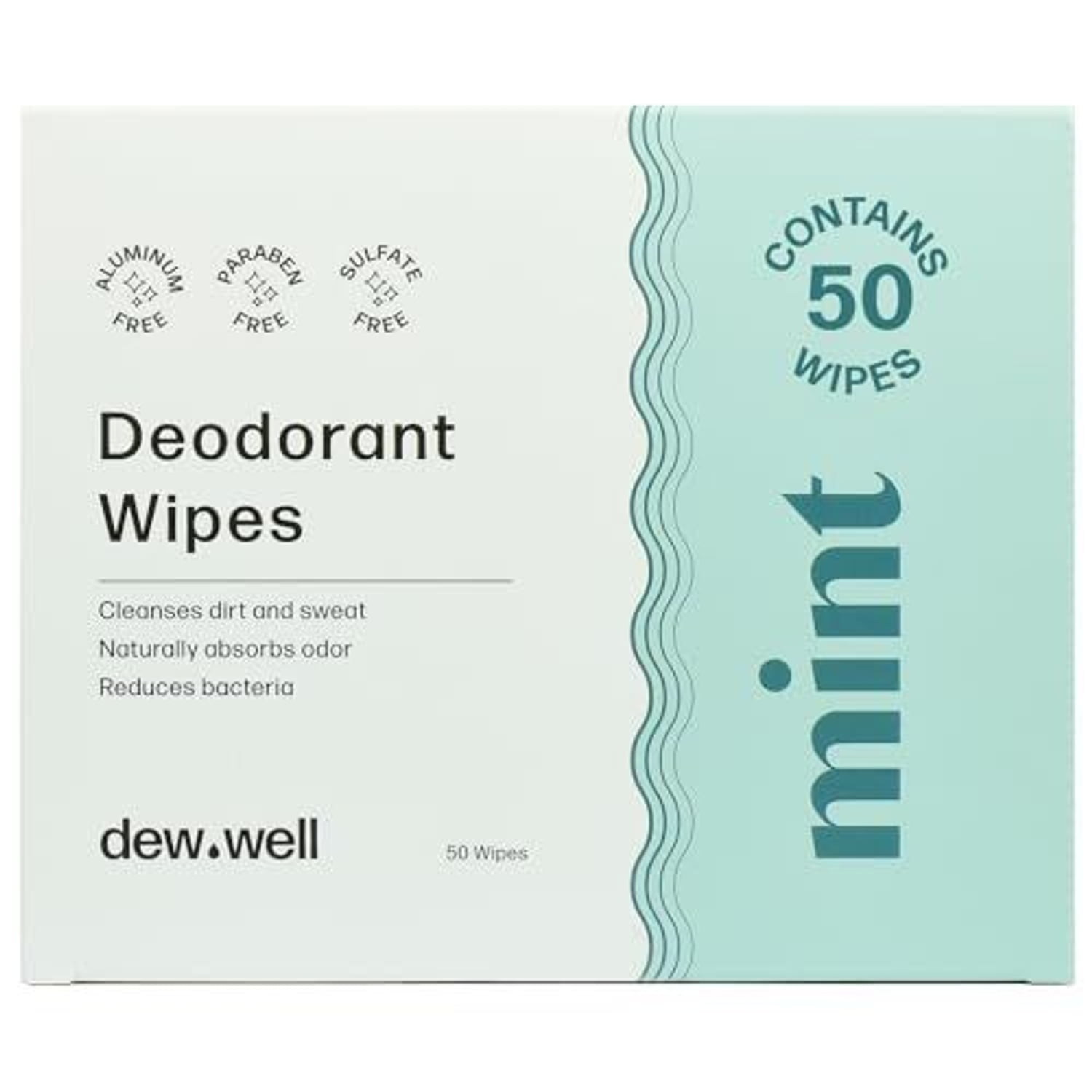 Dew Well 50 Individually Wrapped Armpit Wipes, Deodorant Wipes, A Fresh ...