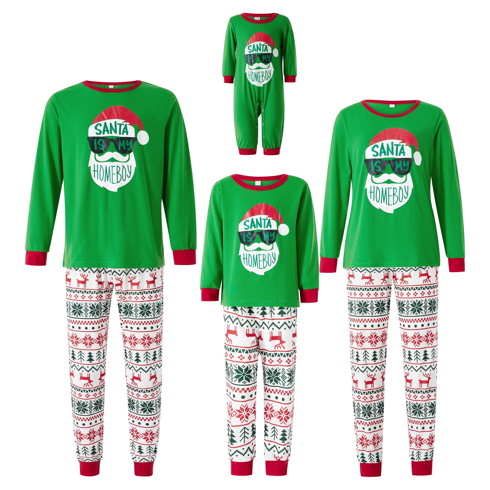 Dewadbow Matching Family Christmas Pajamas Set Hoodie Pajamas Reindeer ...