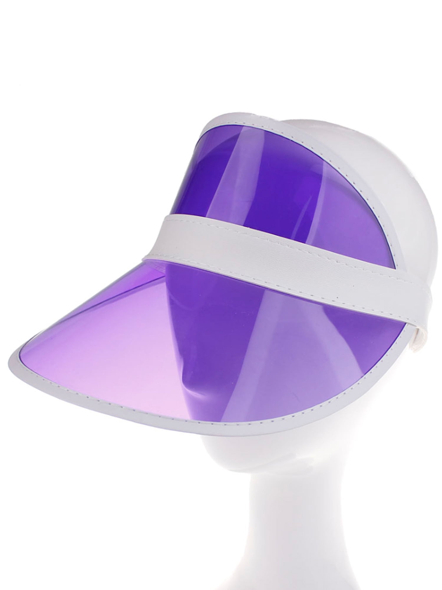 Dewadbow Summer Sun Visor Casual Hat Clear Plastic Adult Sunscreen Cap ...