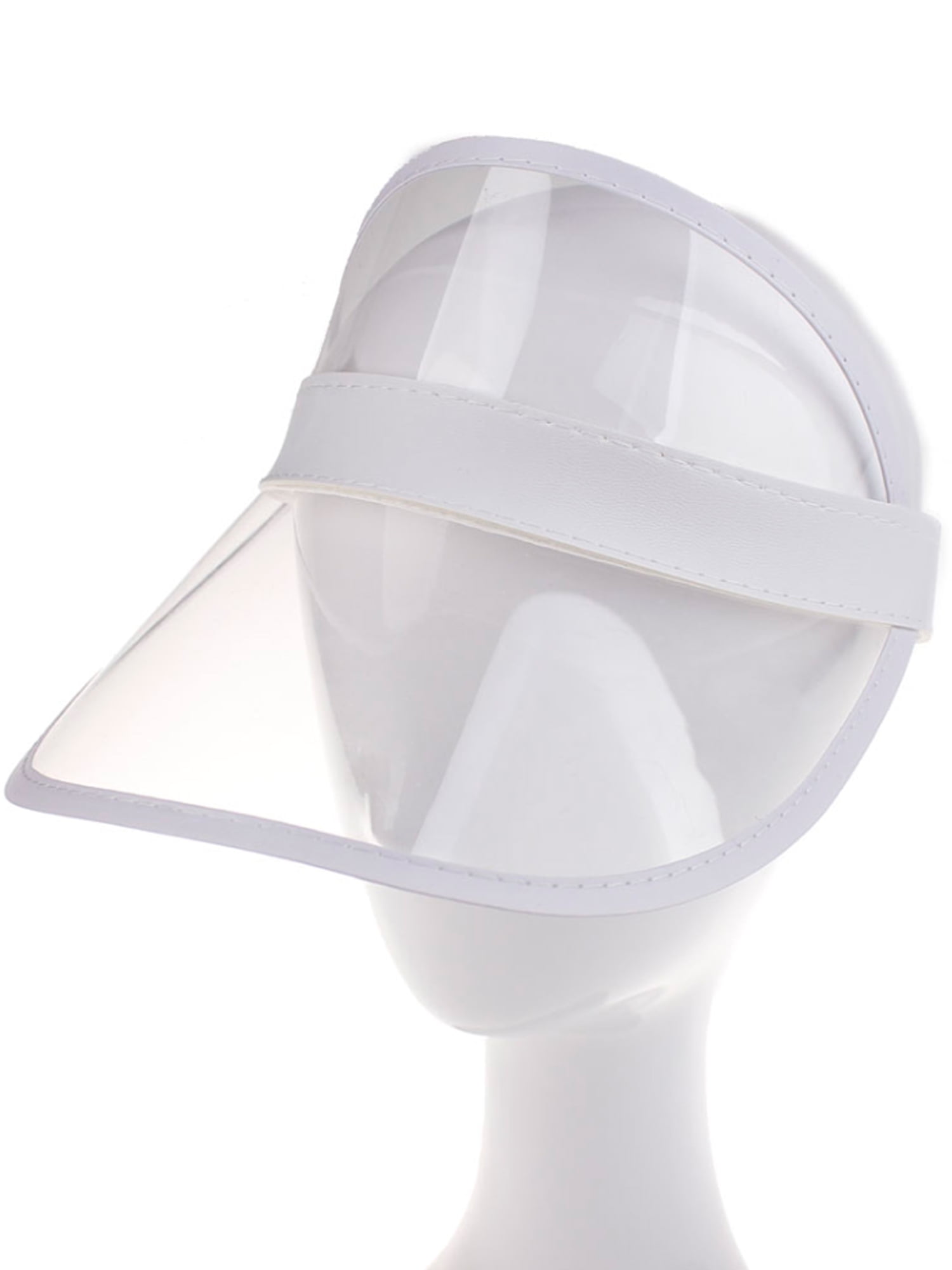 Dewadbow Summer Sun Visor Casual Hat Clear Plastic Adult Sunscreen Cap ...