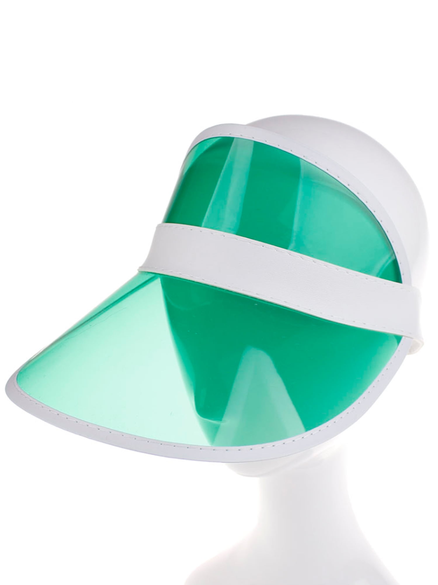 Dewadbow Summer Sun Visor Casual Hat Clear Plastic Adult Sunscreen Cap ...