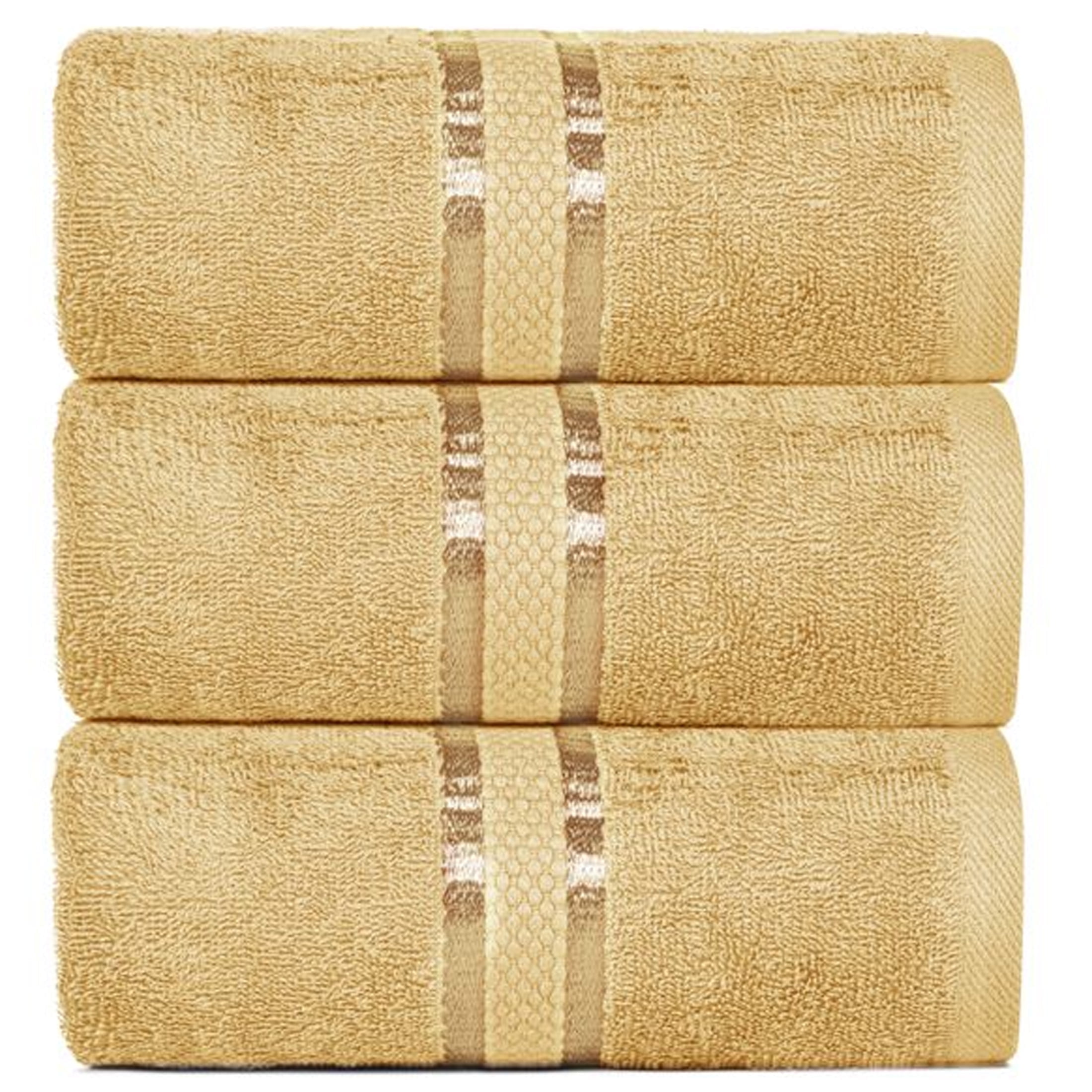 Dewalls Maisons 3-Pack Large Bath Towels, 100% Cotton 27x54 Inches ...