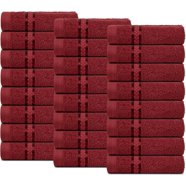 Hawmam Linen Red Burgundy Bathroom Set - 12-Piece 100% Turkish Cotton ...