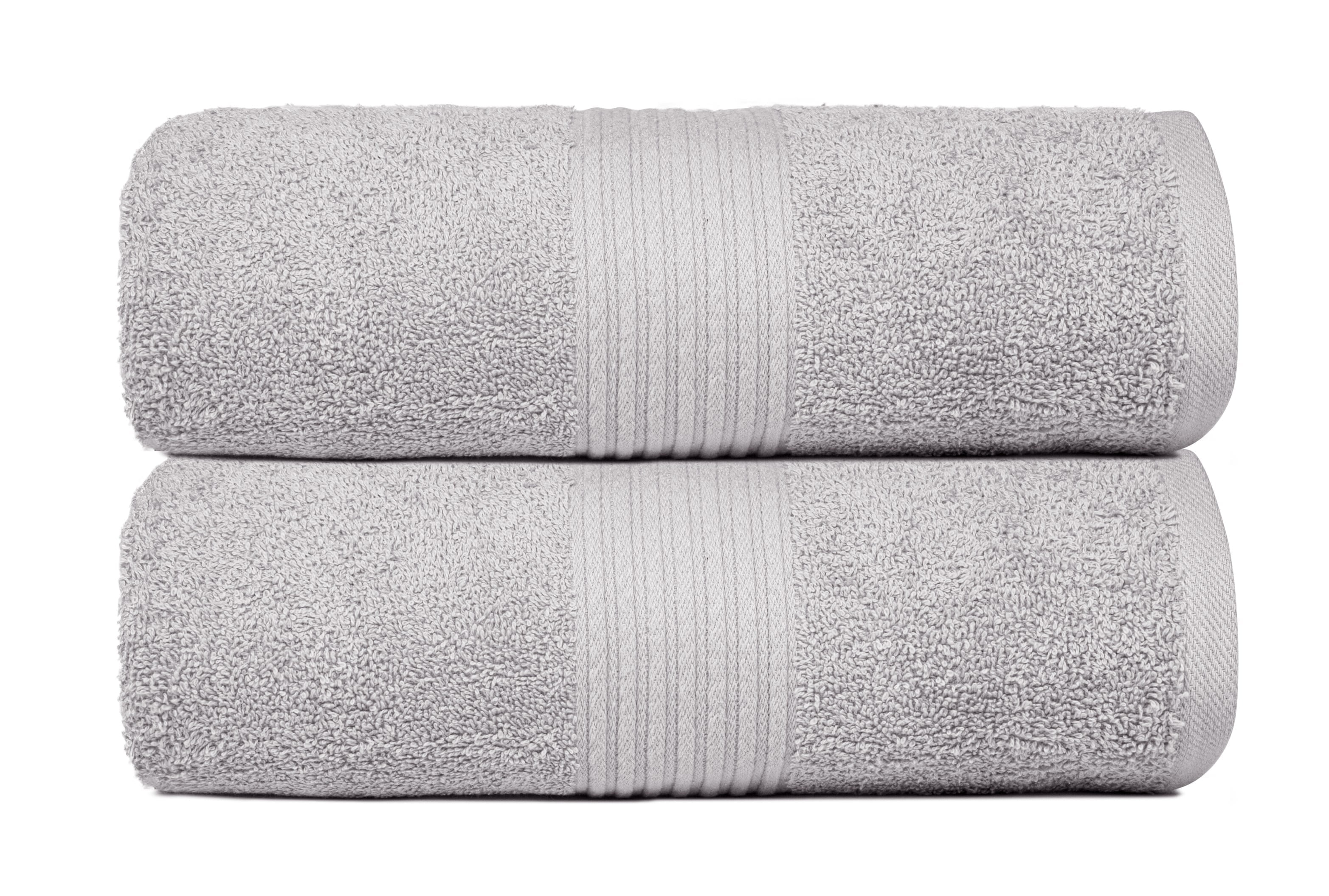 Dewall Maisons Chic Light Grey 2-Piece Bath Sheet Set - Supreme Cotton ...