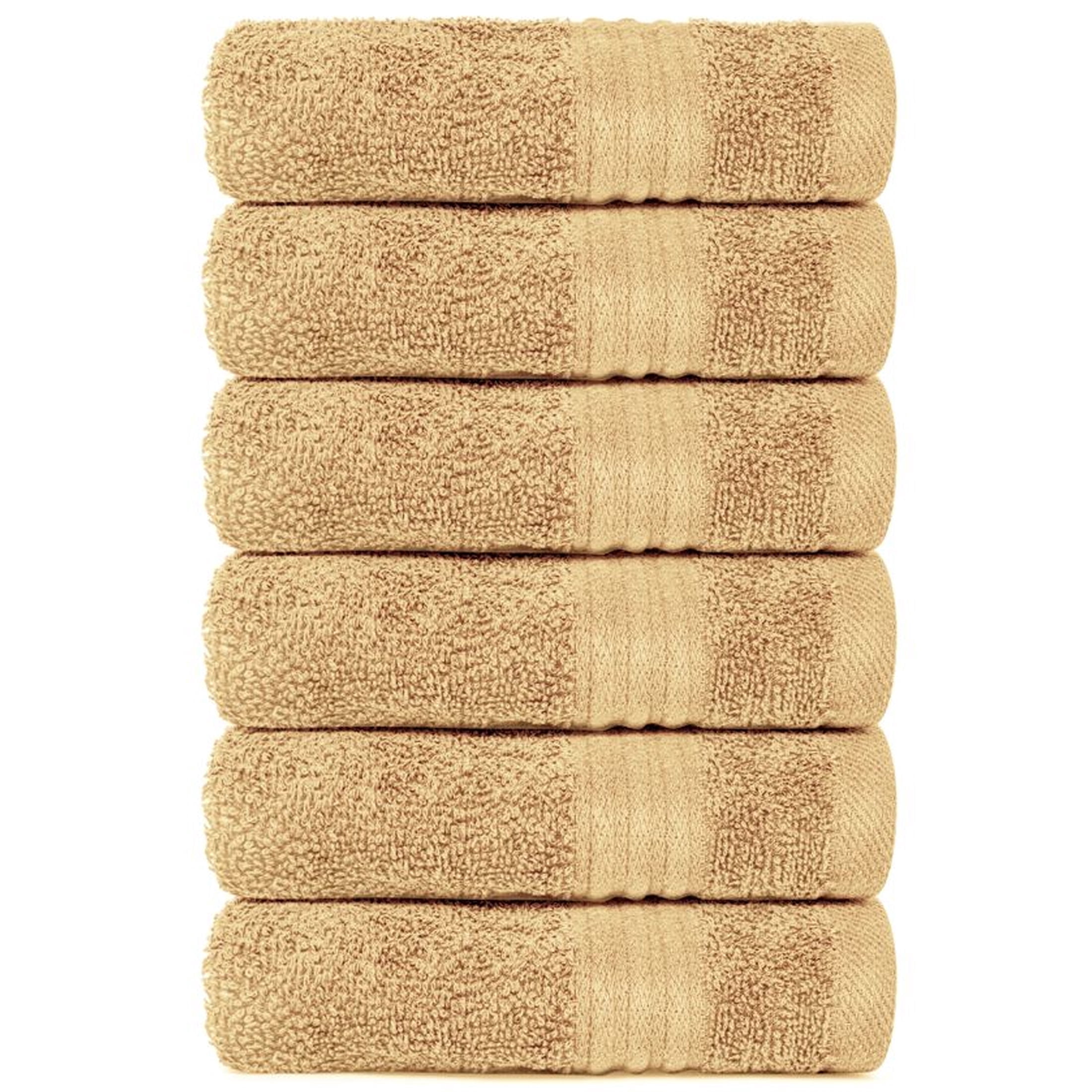 Dewall Maisons Classic Beige Hand Towel Set, 100% Cotton, 16x28, Plush ...