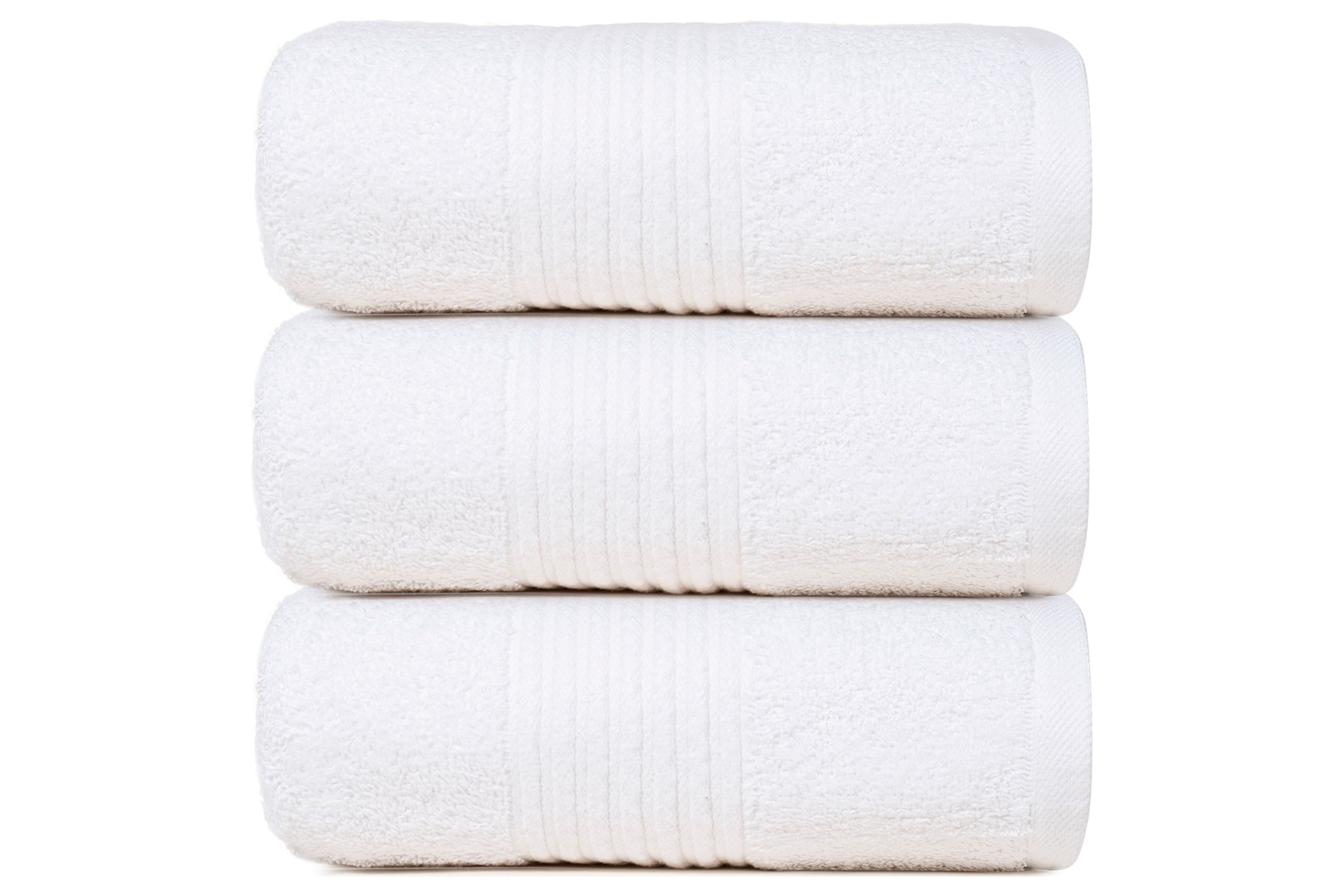 Dewalls Maisons 3-Pack Large Bath Towels, 100% Cotton 27x54 Inches ...