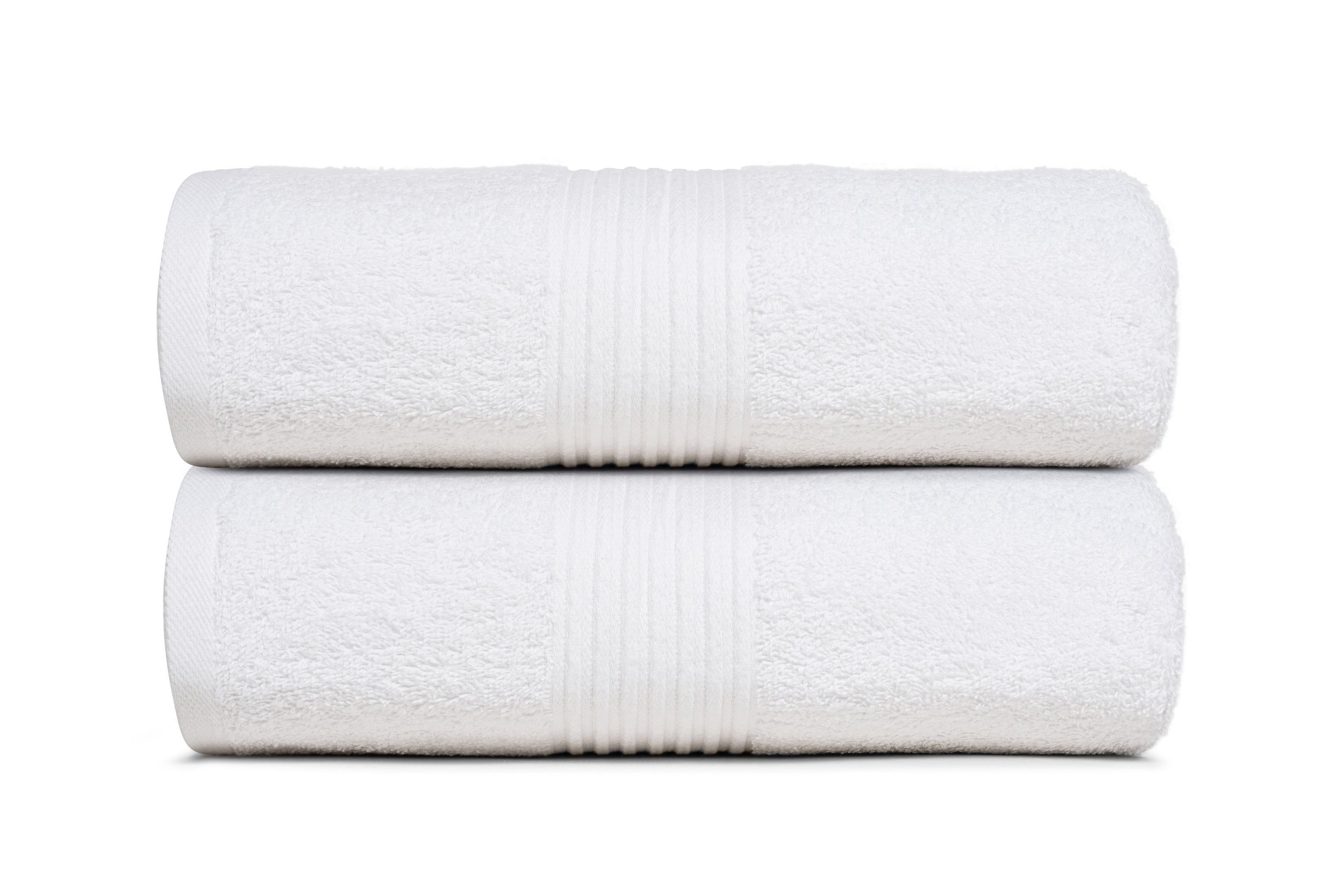 Dewall Maisons Elegant White 2-Piece Bath Sheet Set, 35" x 70" - Plush ...