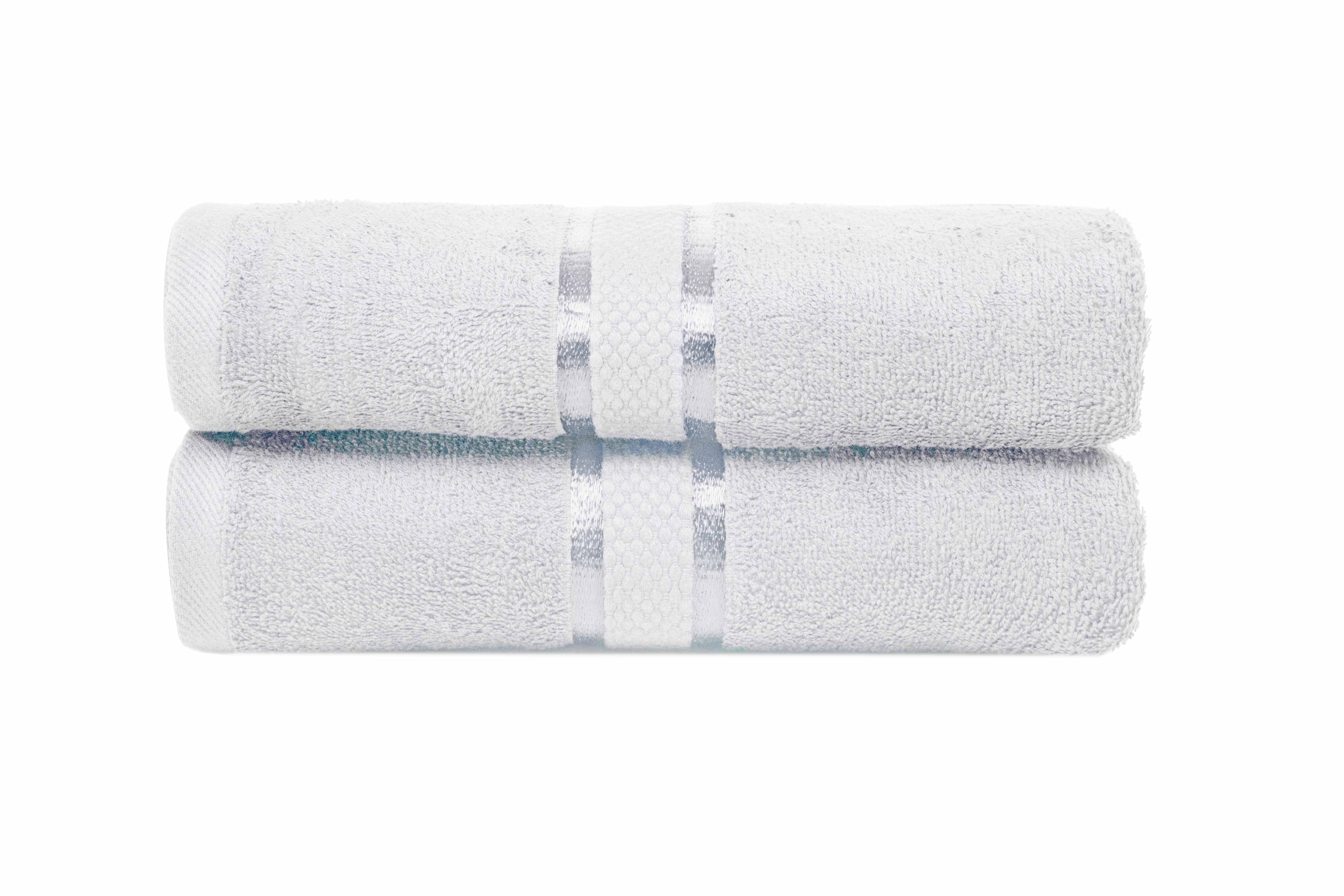 Dewall Maisons Elegant White 2-Piece Bath Sheet Set, 35" x 70" - Plush ...