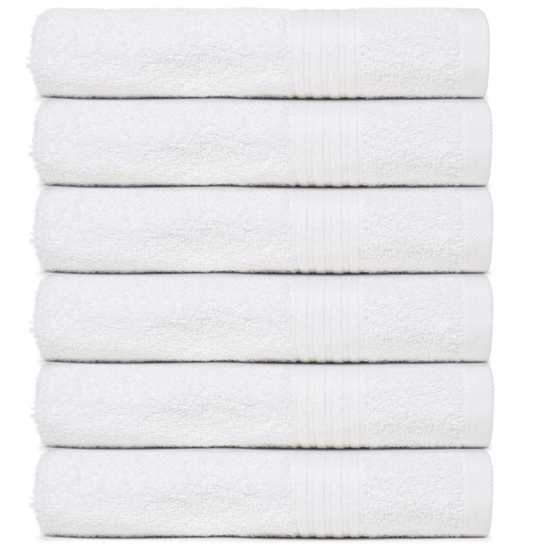 Dewall Maisons Elegant White 6-Piece Cotton Hand Towel Set ...