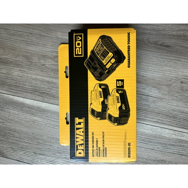 DEWALT 20V MAX Lithium-Ion Battery 2-Pack and Charger, 5.0 Ah, Battery ...