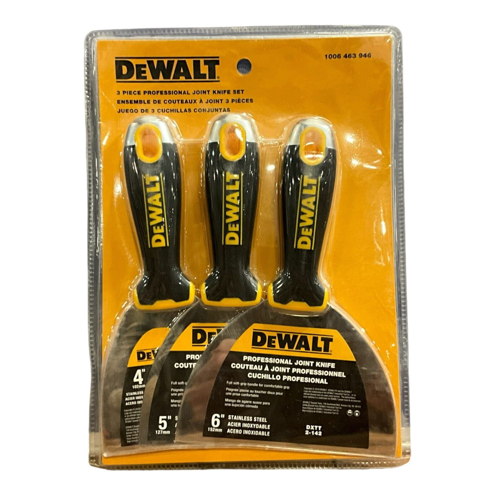 DEWALT Joint Putty Knives, 3 Piece Set, Stainless Steel Blades ...