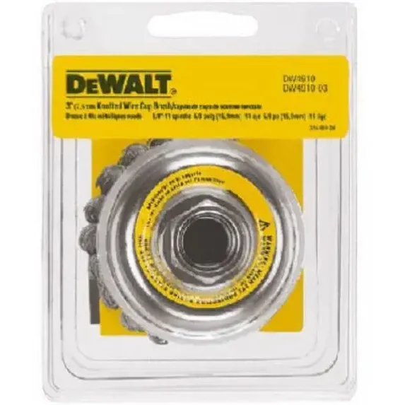Dewalt Accessories DW4910 3in. Knotted Steel Cup Wire Brush - Walmart.com