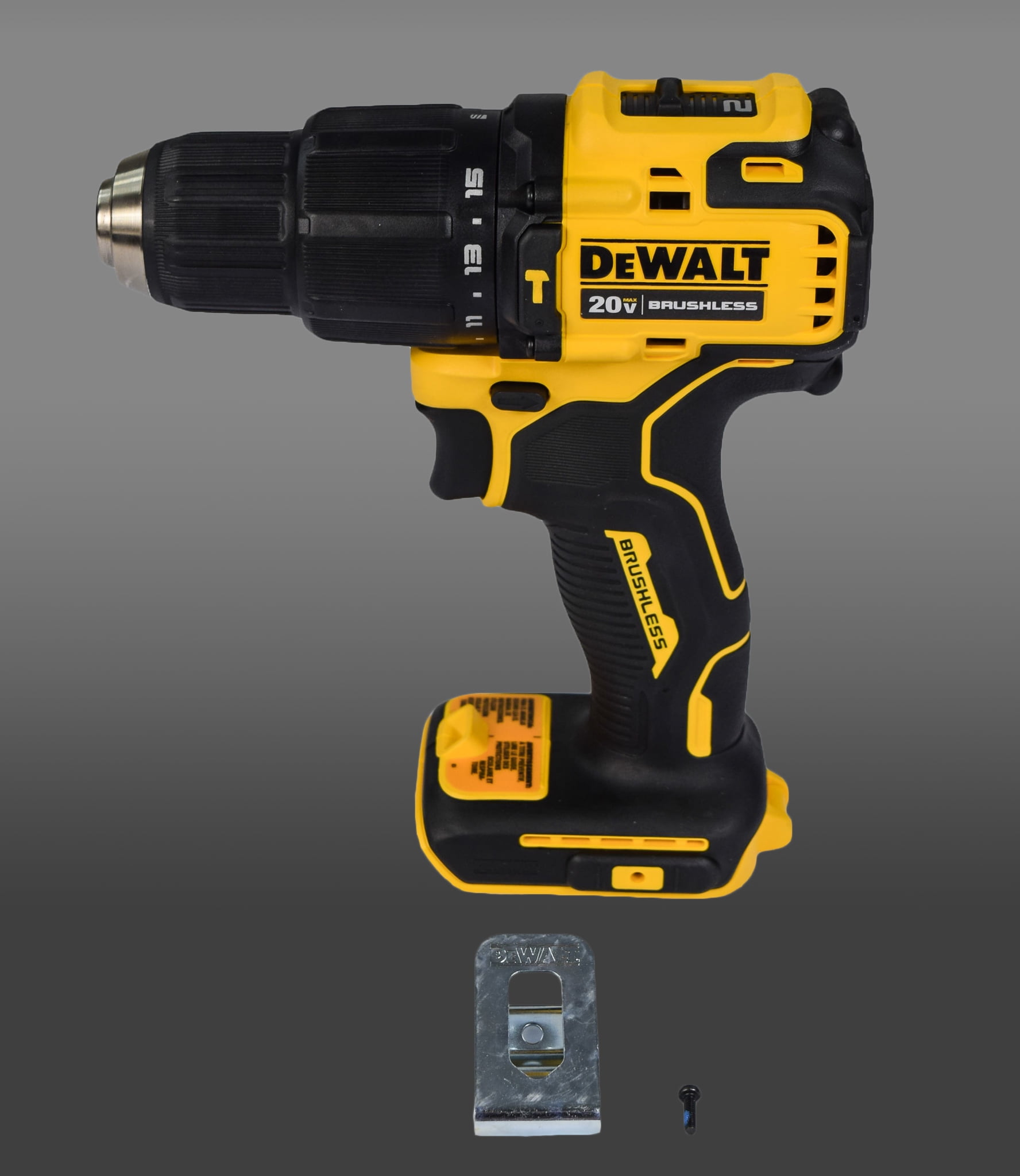 Compact Dewalt DCD709 20V Atomic Brushless Cordless Hammer Drill Power ...