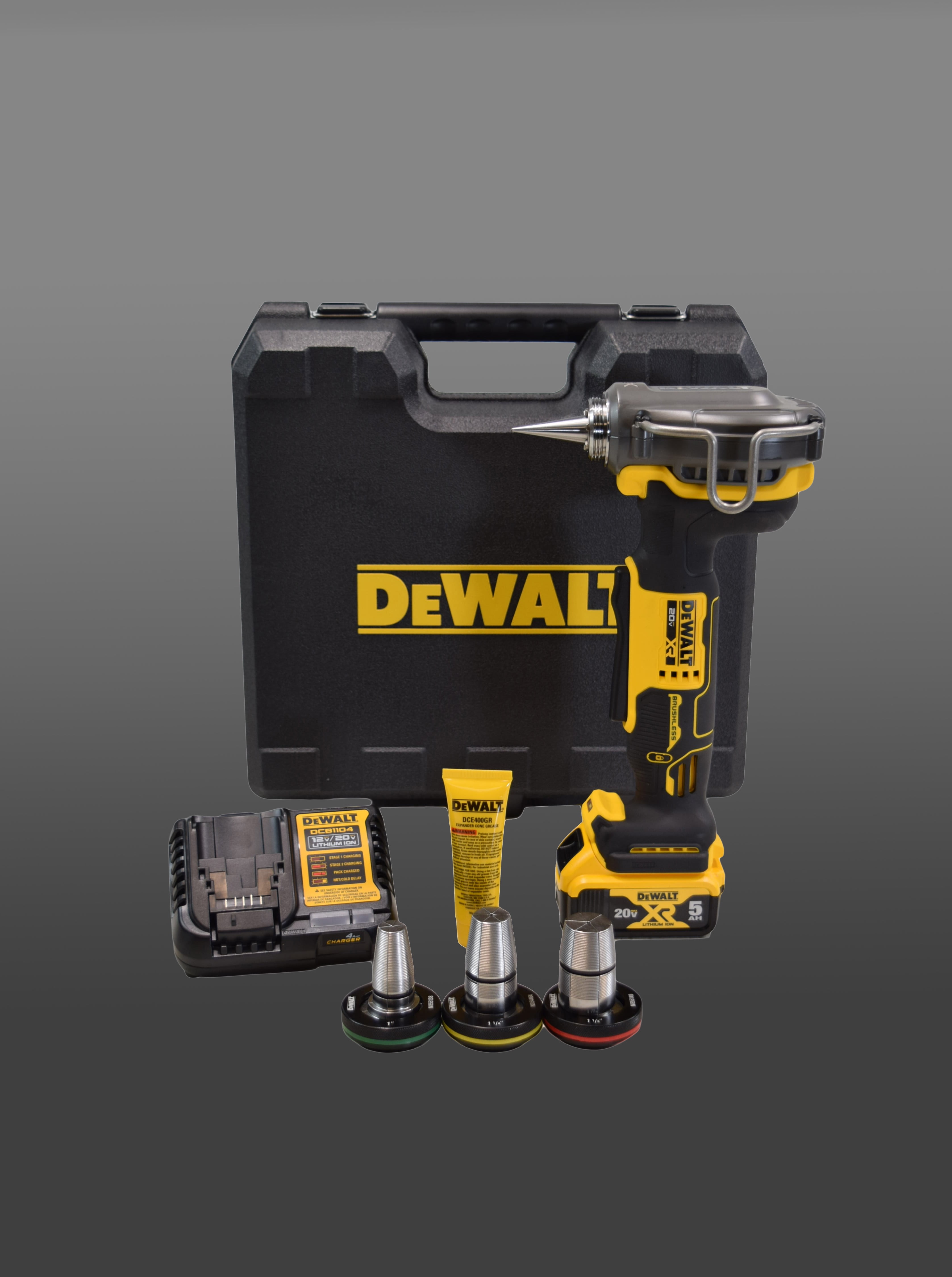 Dewalt DCE410P1 20V Max XR 1-1/2" PEX Expander Kit with 5Ah Battery ...