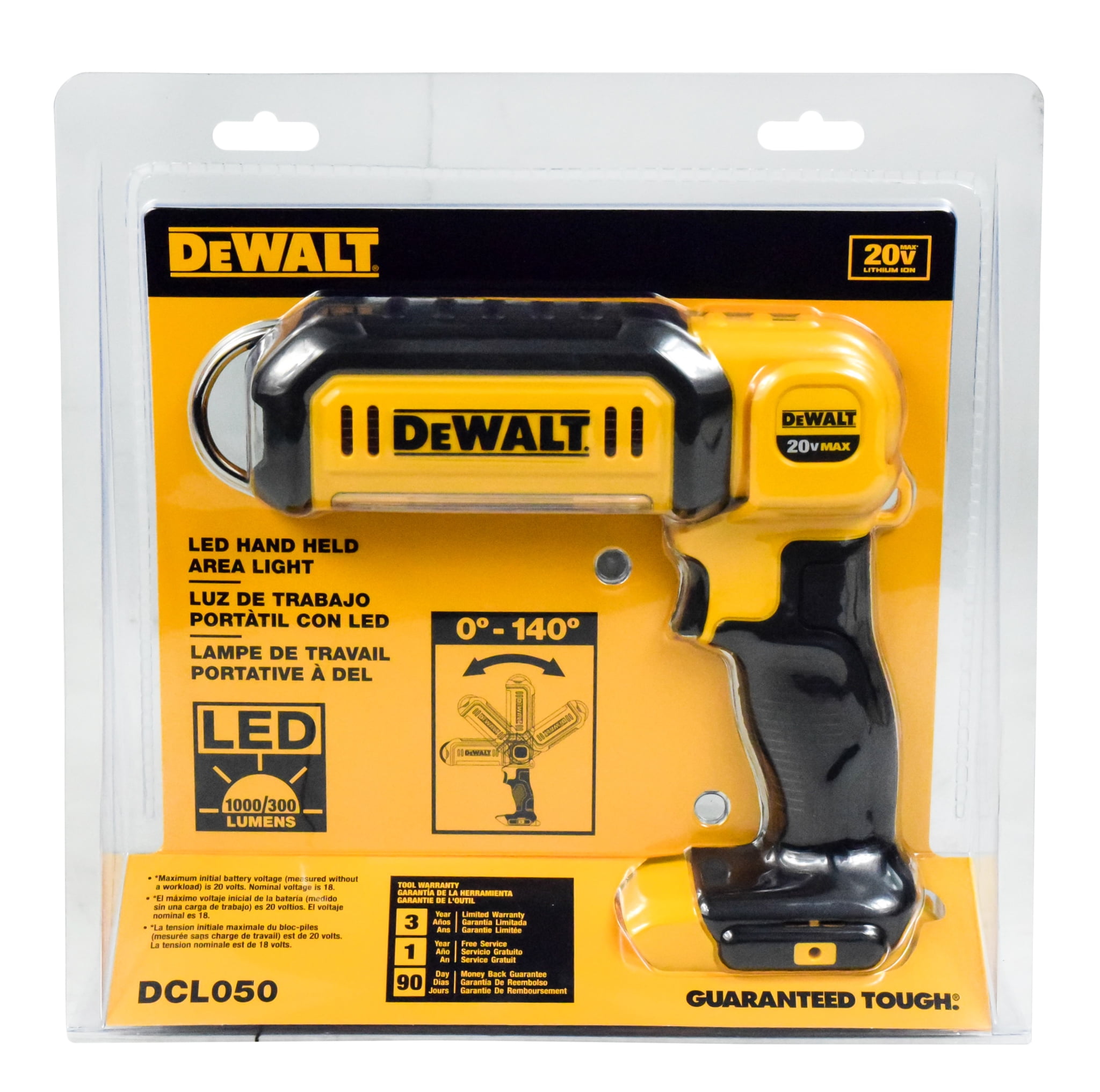 Dewalt DCL050 20-Volts MAX Lithium-Ion 500-Lumen Hand Held LED Area ...