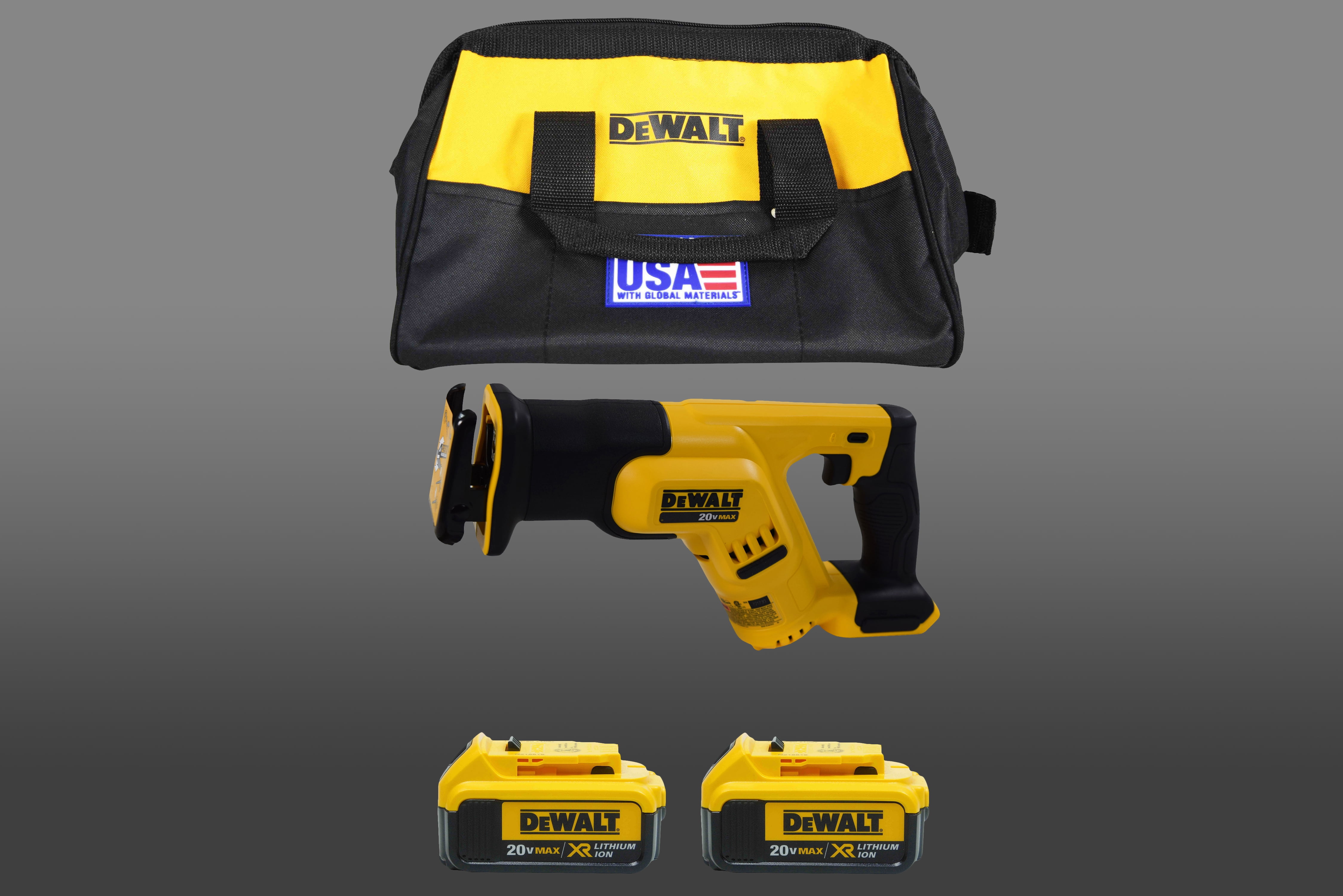Dewalt DCS387B 20V Reciprocating Saw,2 Pack DCB204 4.0AH Battery ...
