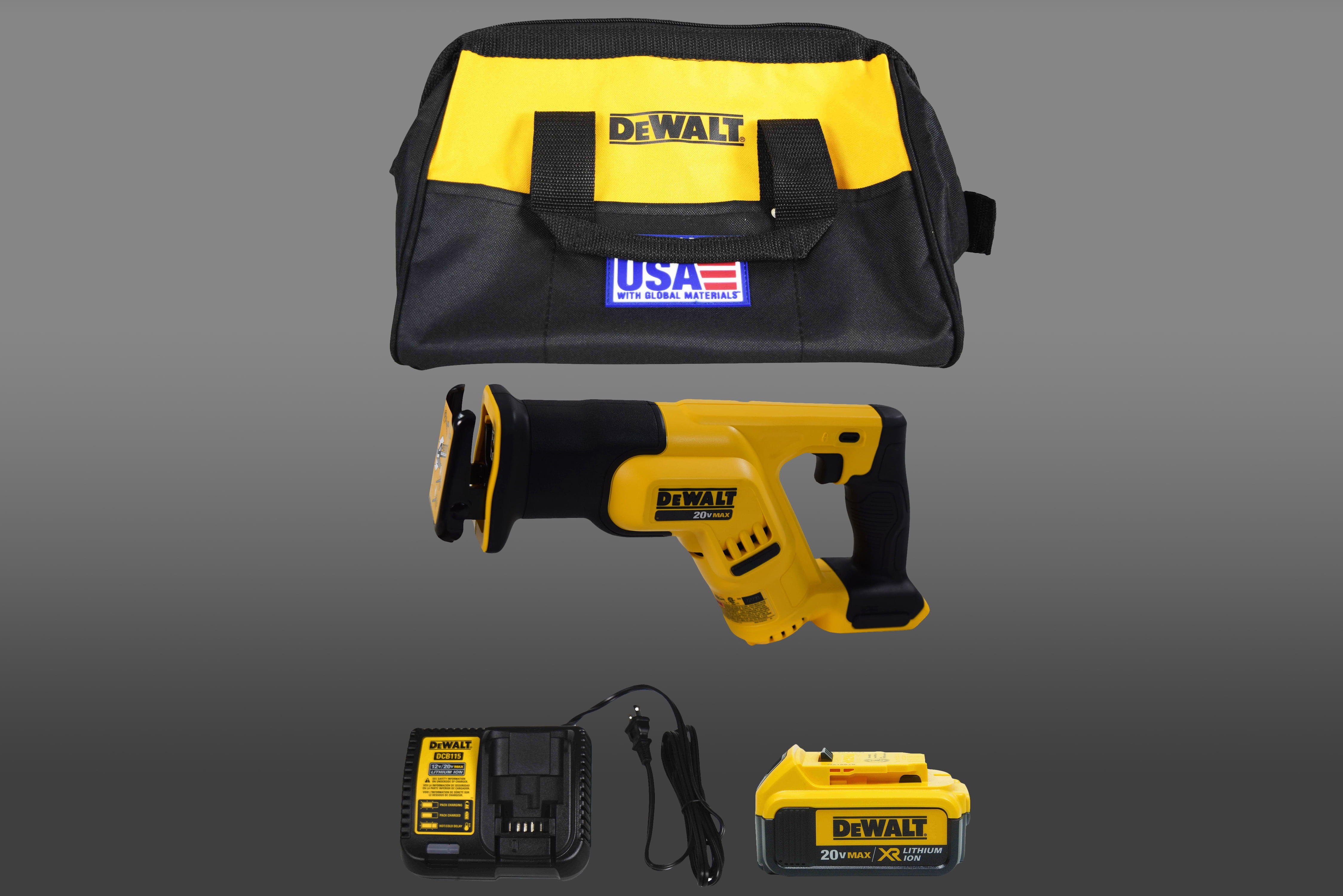 Dewalt DCS387B 20V Reciprocating Saw w/ DCB204 20V 4.0AH Battery ...