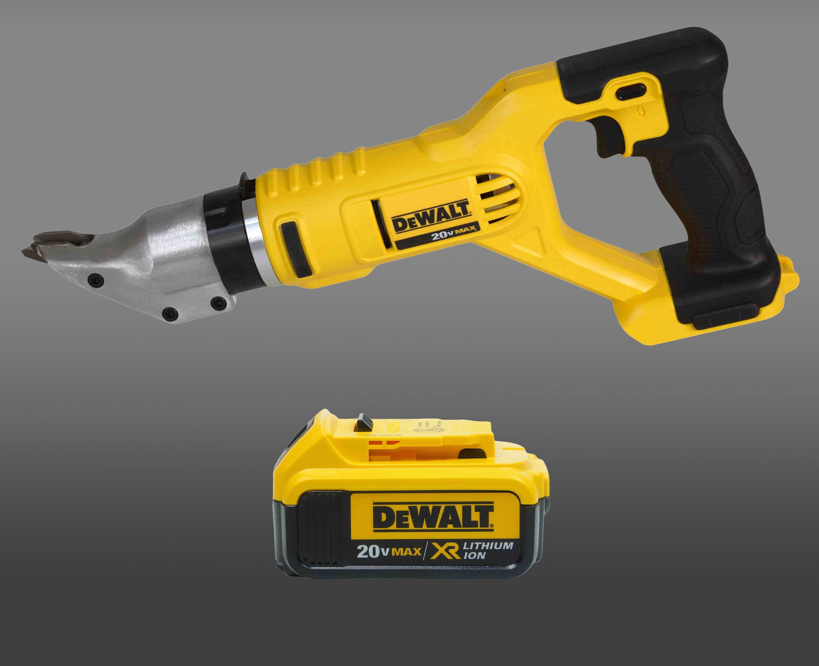 Dewalt DCS491B 20V 18 Gauge Swivel Head Shears w/ DCB204 20V 4.0AH ...