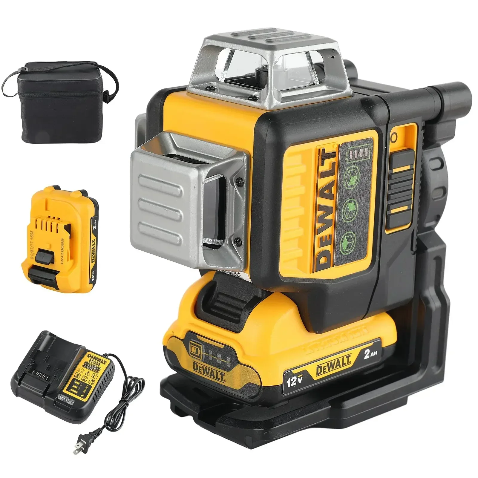Dewalt DW089LG 3 Sides*360 Degree Vertical Lines Laser Level Meter ...