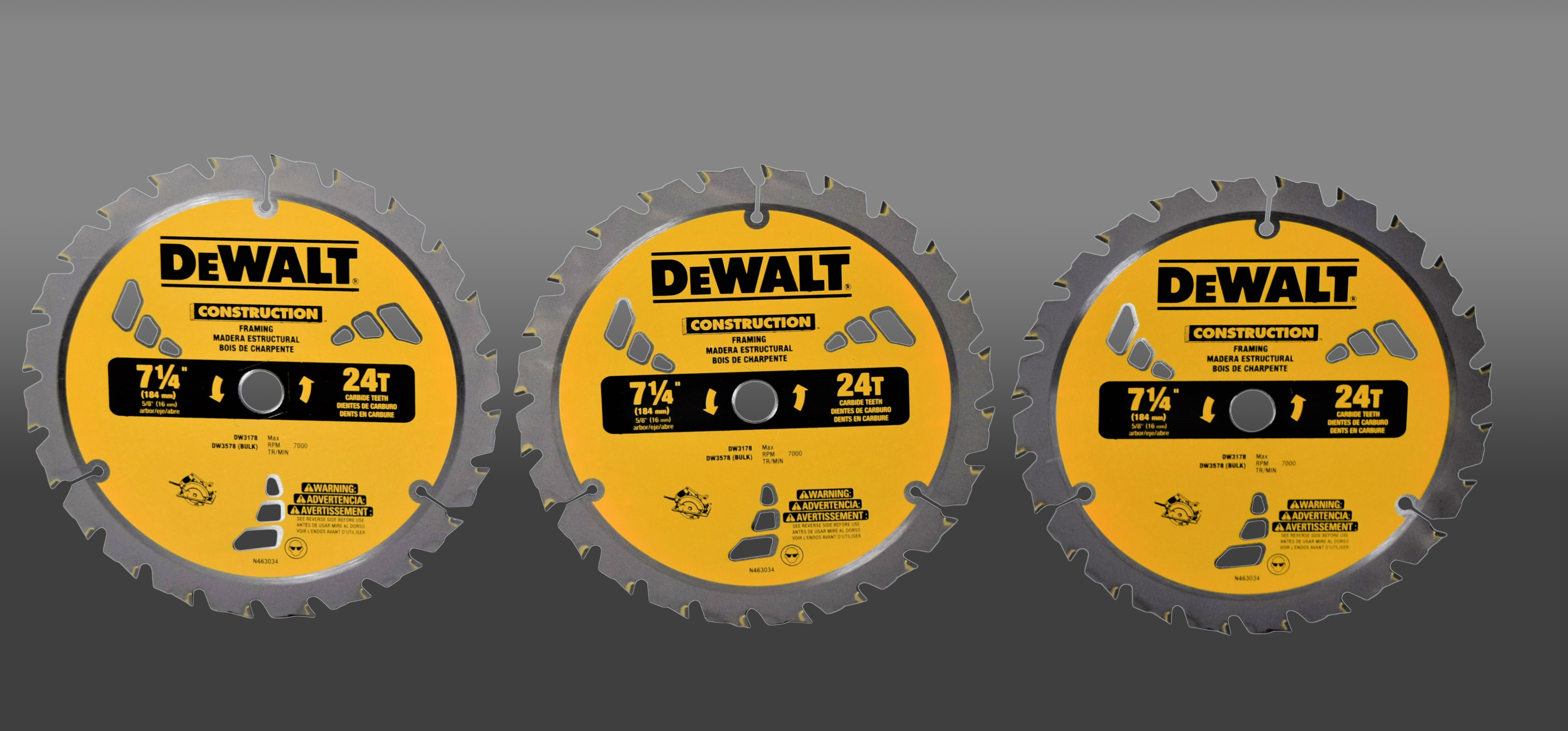 Dewalt DW3578 7 1 4 X 24 Tooth Carbide Tipped Framing Circular Saw