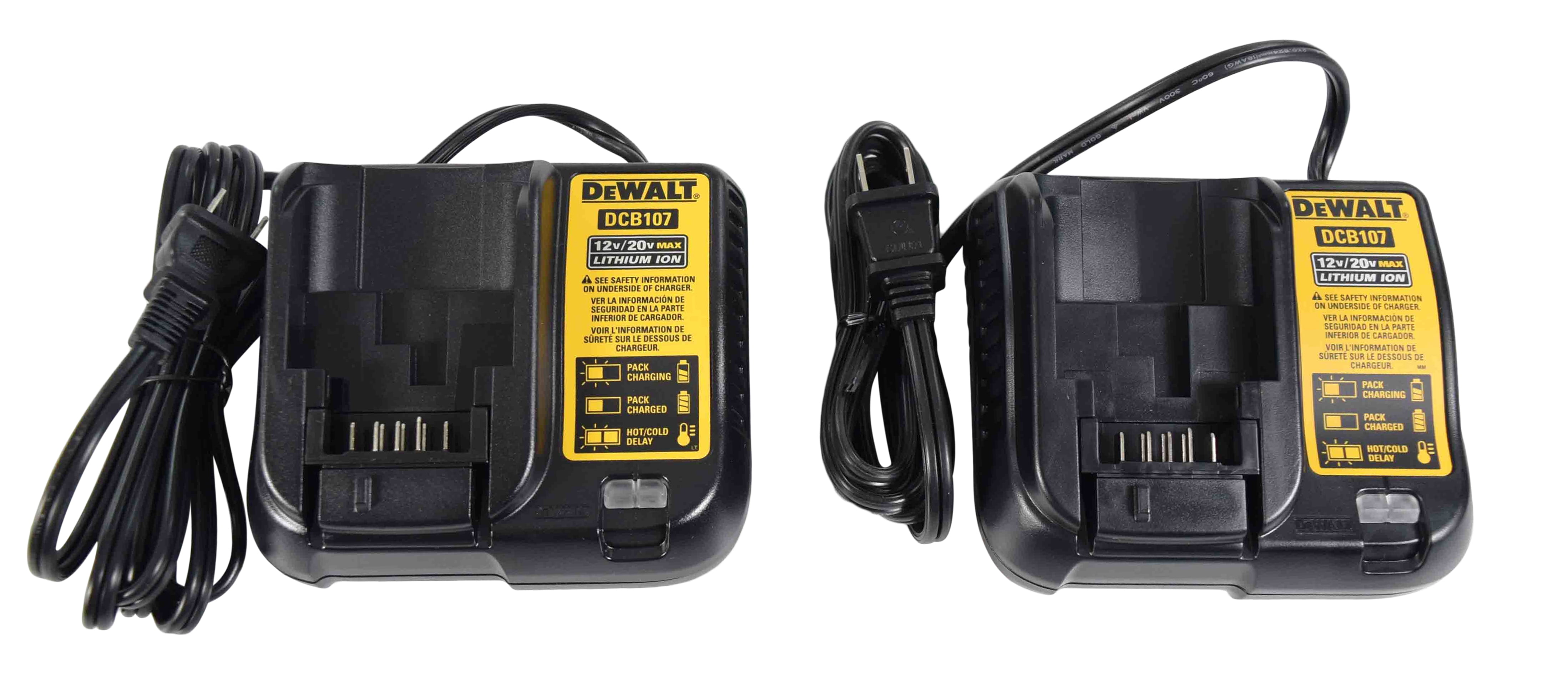 Dewalt Dcb107 Lithium Ion Battery Charger 12v / 20v - 2 Pack - Walmart.com