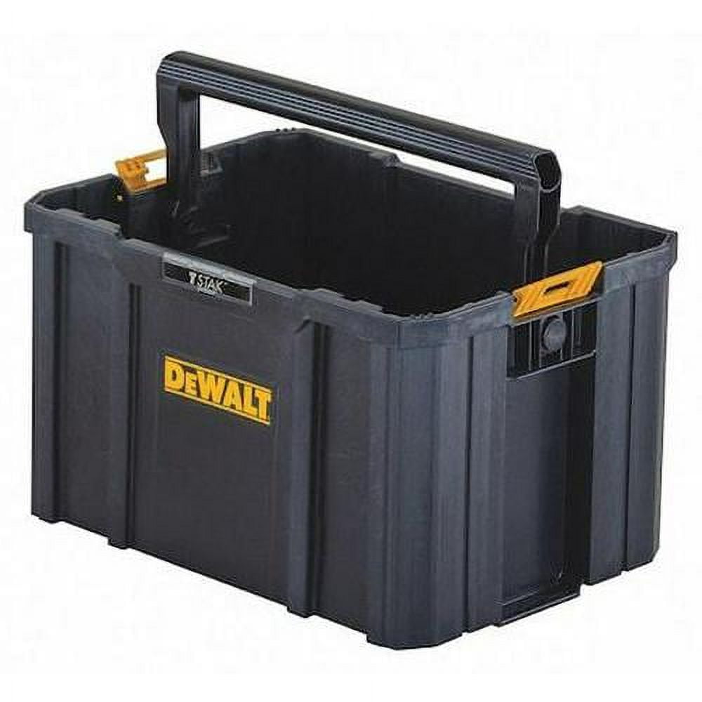 Dewalt TSTAK Open Tool Tote, Plastic, Black, 17 in W x 12-1/2 in D x 10 ...