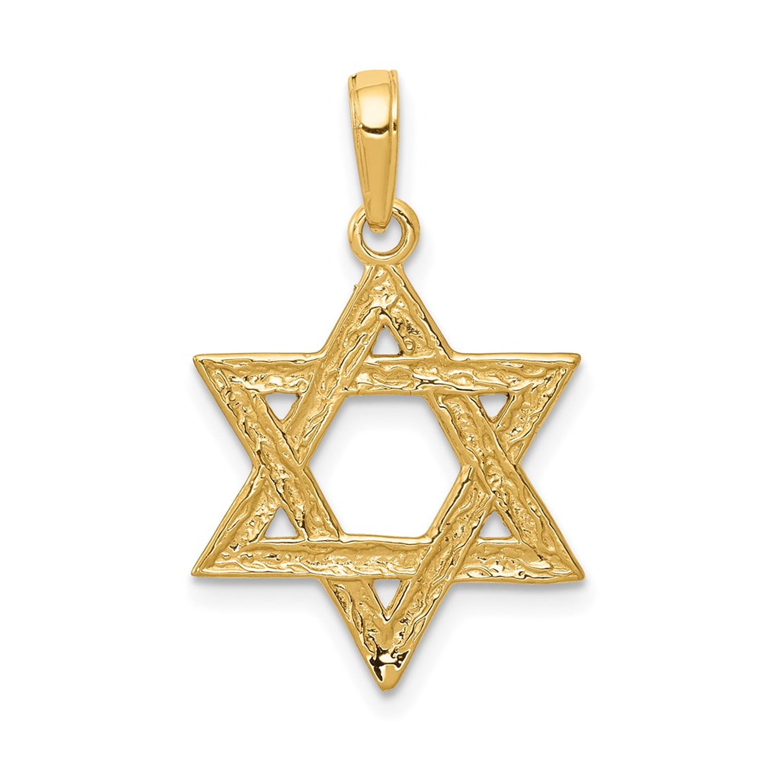 DewberryDiamonds 14k Yellow Gold Star of David Pendant (Weight : 1.18 ...