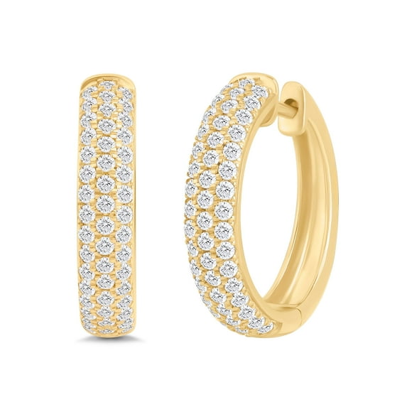 DewberryDiamonds 2.00 Carat Lab Grown Diamond Huggie Hoops Earrings 14K ...