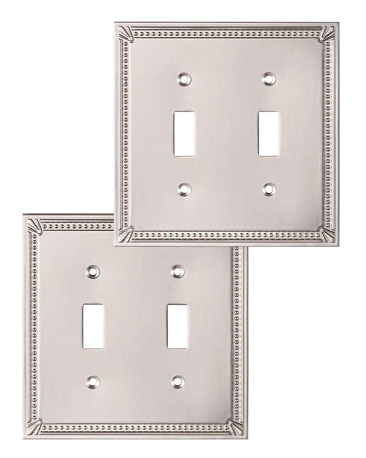Dewenwils Sunken Pearls Decorative Wall Plate Switch Double Toggle, 2 ...