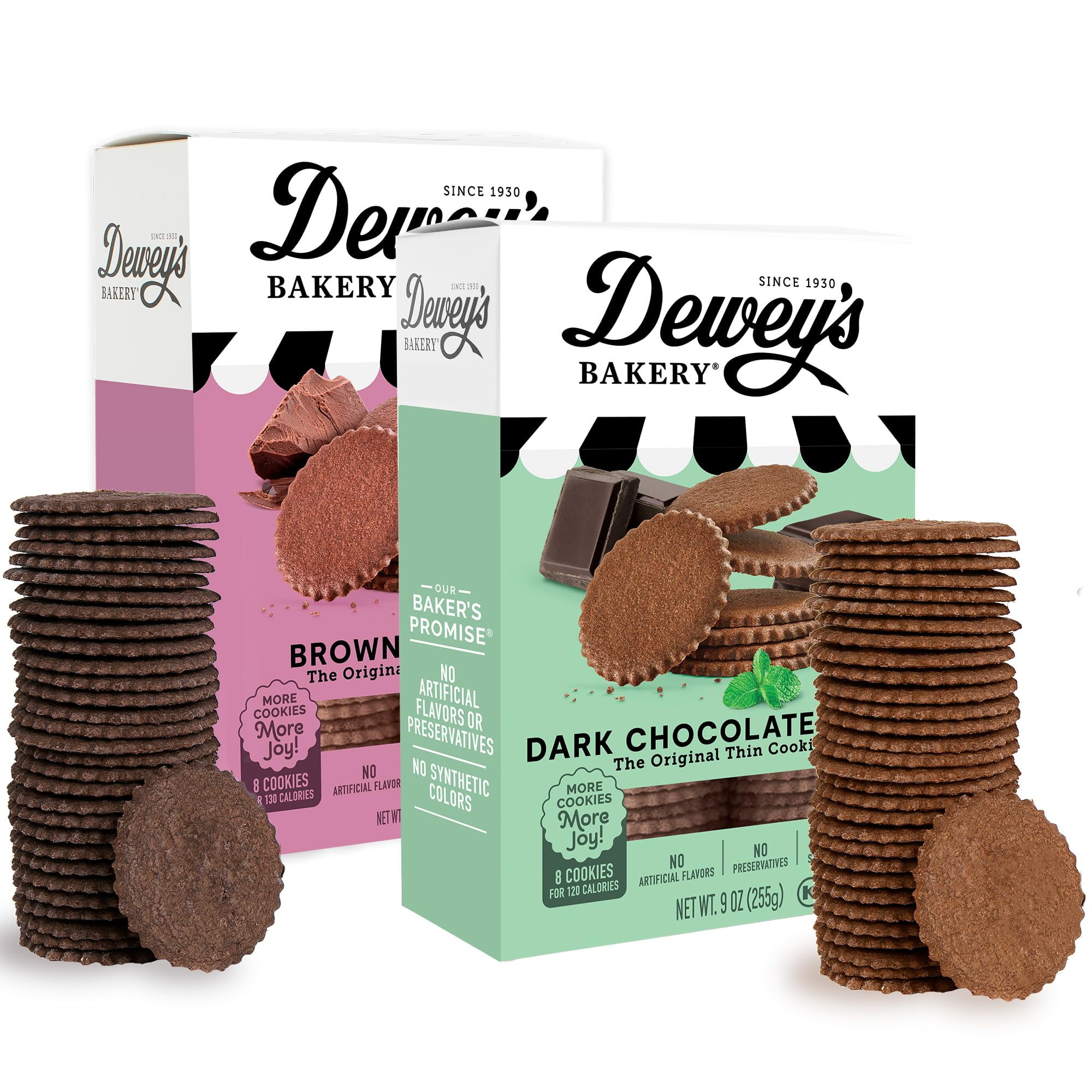 Dewey's Bakery Dark Chocolate Mint & Brownie Crisp Moravian Style Thin ...
