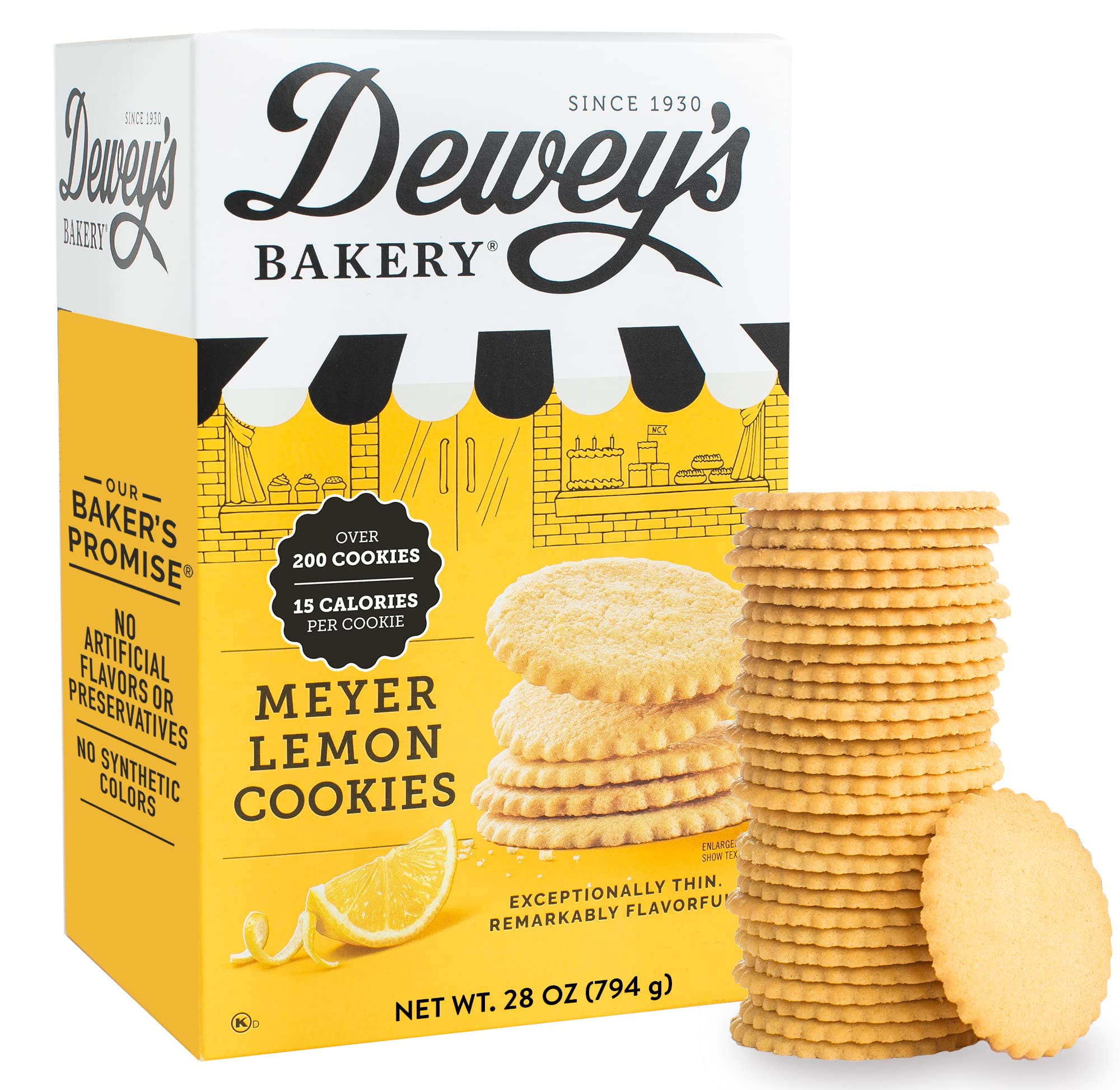 Dewey's Bakery Lemon Moravian MMF7 Style Cookie Thins | Baked in Small ...