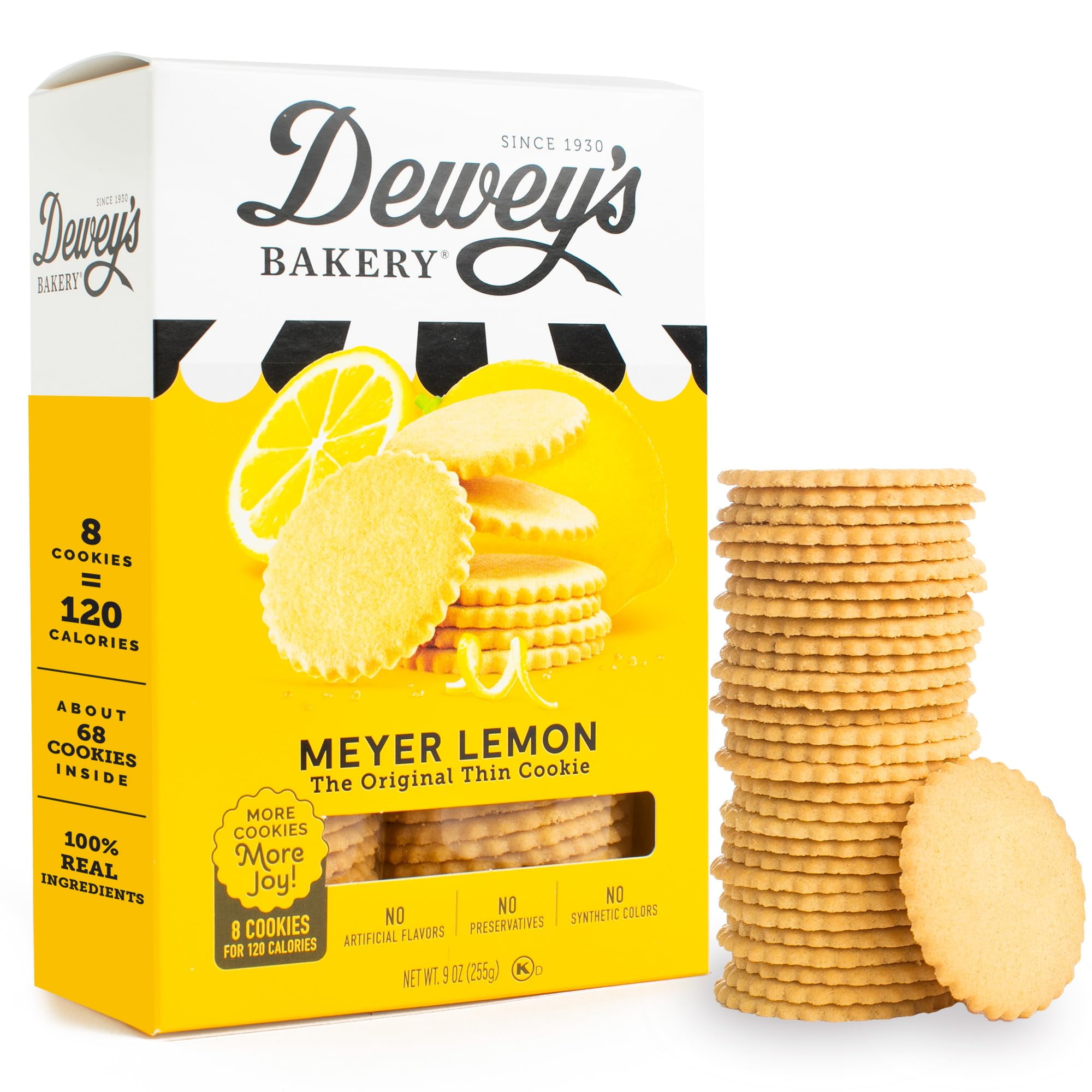 Dewey's Bakery Meyer Lemon AIF4 Cookie Thins | No Artificial Flavors ...