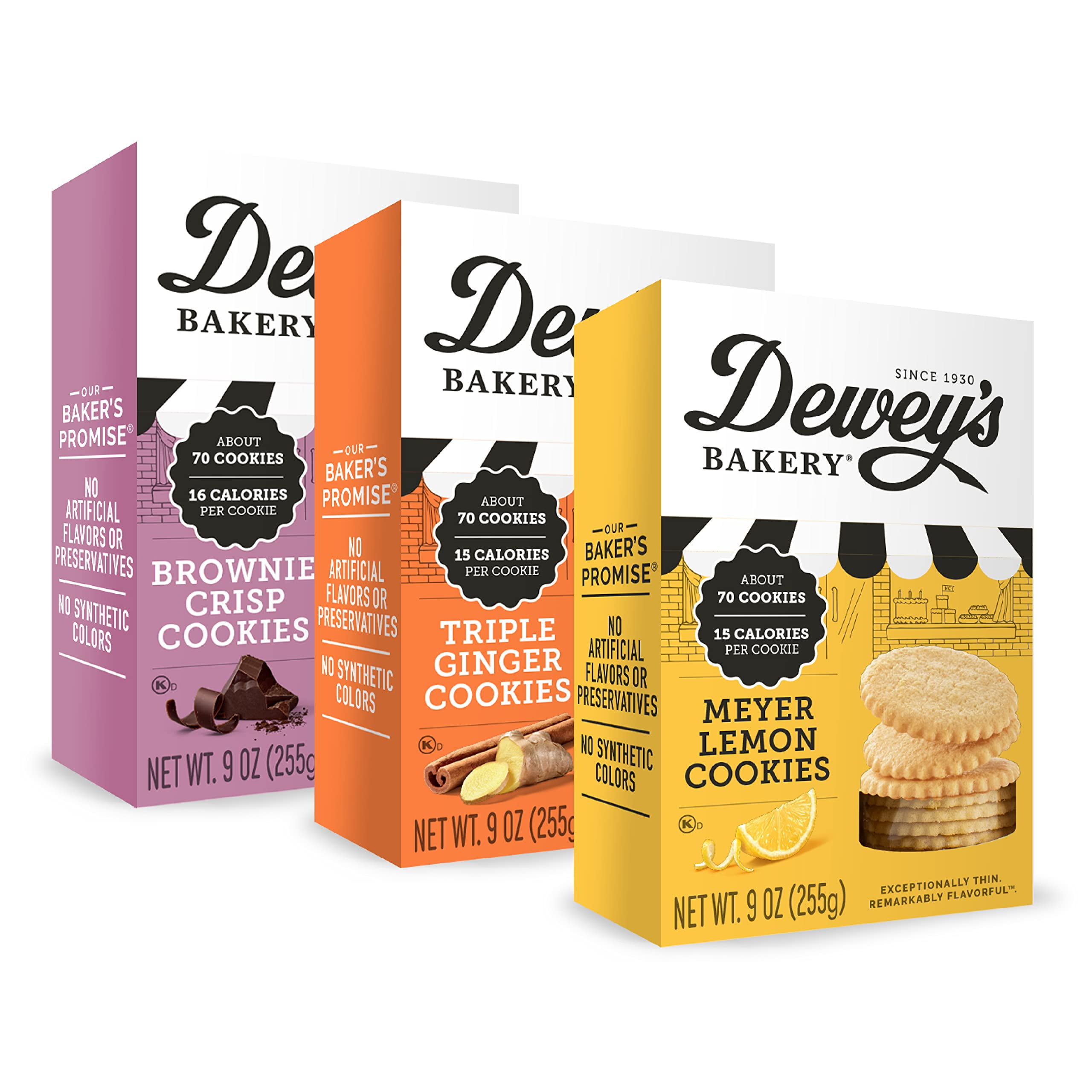 Dewey's Bakery Meyer Lemon, Brownie Crips & Triple Ginger Moravian ...