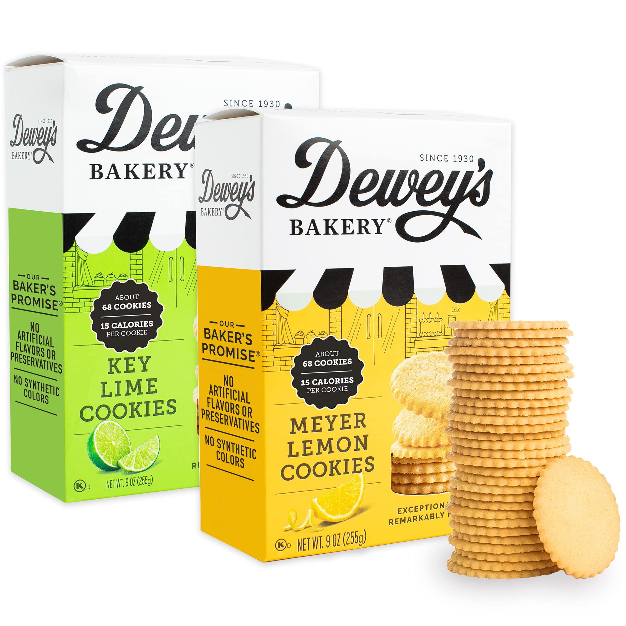 Dewey's Bakery Meyer Lemon XEF1 & Key Lime Moravian Cookies Variety ...