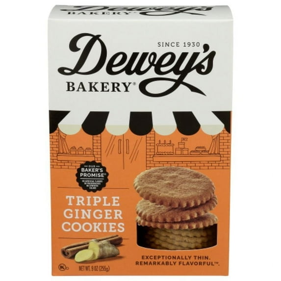 Dewey's Triple Ginger Cookies 9 oz Pack of 4 - Walmart.com