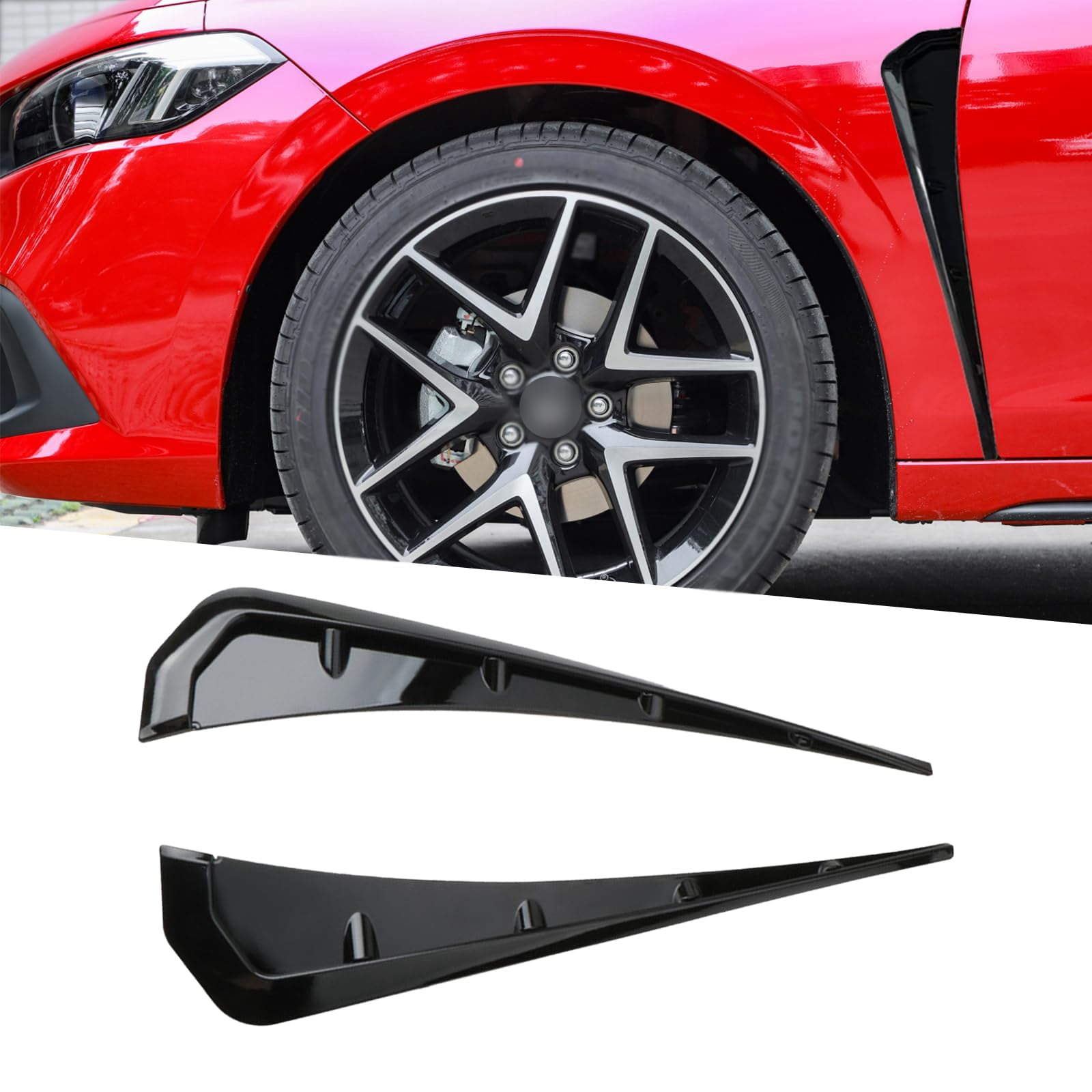 Dewkou 2 Pack Car SSF20 Side Fender Vents, Side Vent Trim, ABS ...