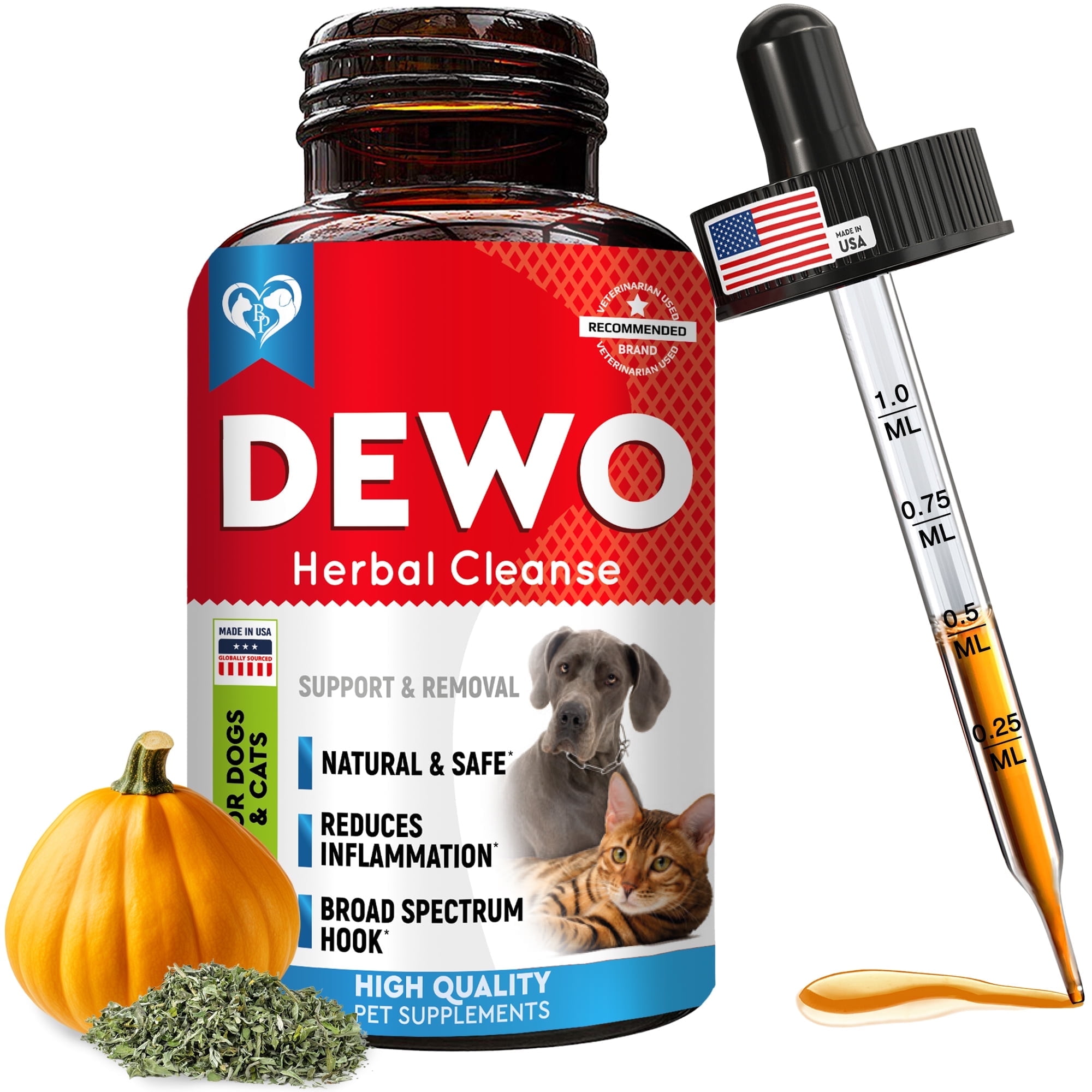 USA Made Dewormer for Dogs & Cats - Effective Against Major Worms ...