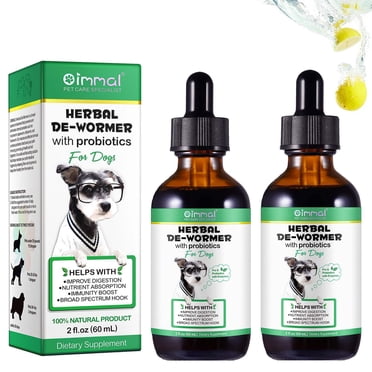 Durvet Dewormer Medicine: Liquid Wormer 2x for Puppies, Adult Dogs, and ...
