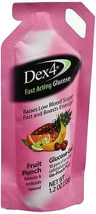 Dex4 Fast Acting Fruit Punch Glucose Gel Pouch, 1.2 Oz. HSA/FSA ...