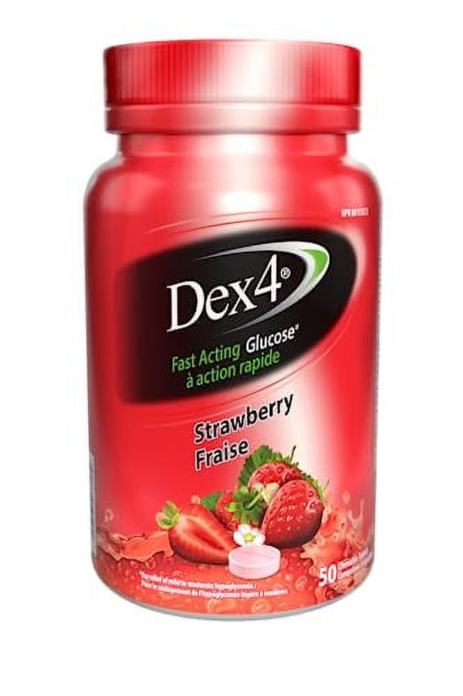 Dex4 Glucose Tablets, Strawberry, .. .. 50 Count Bottle, .. Each ...