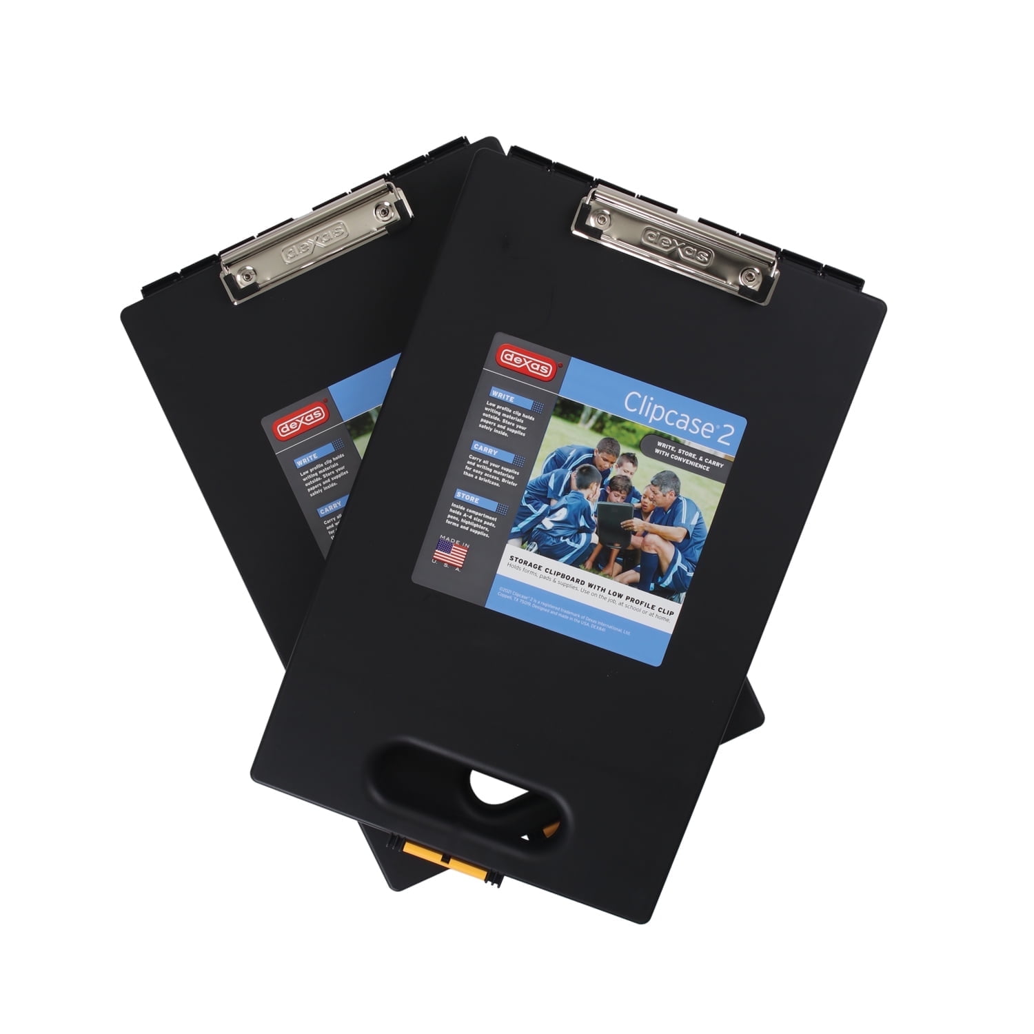 Dexas Clipcase Storage Clipboard with Handle, Set of Two, Black ...