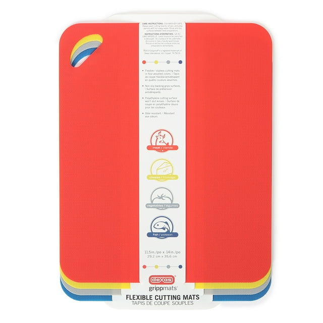 Dexas Heavy Duty Grippmat Poly Flexible Cutting Mats 4pc 11.5” x 14 ...